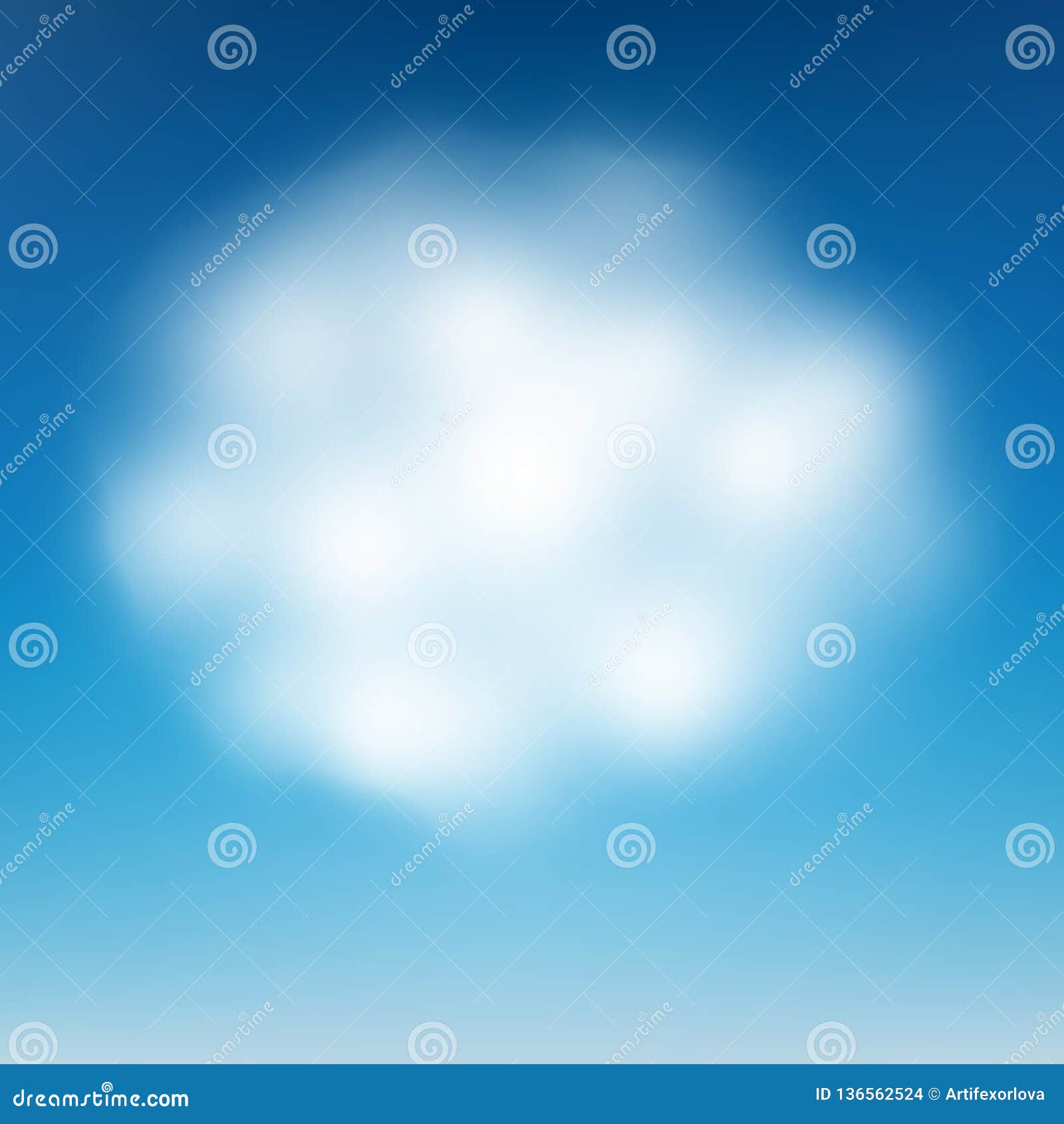 Cloud on blue sky. EPS 10 stock vector. Illustration of cloud - 136562524