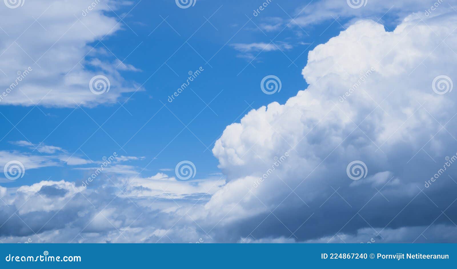 Cloud and Blue Sky in the Nice Day Stock Photo - Image of high, clouds ...