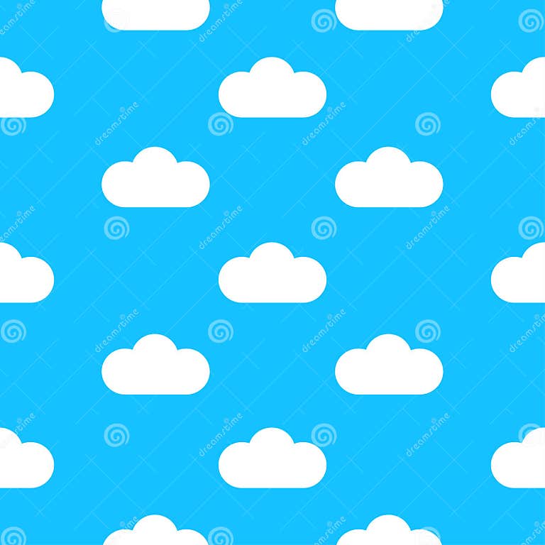 Cloud on Blue Sky Seamless Pattern Background for Wrapping, Wallpaper ...