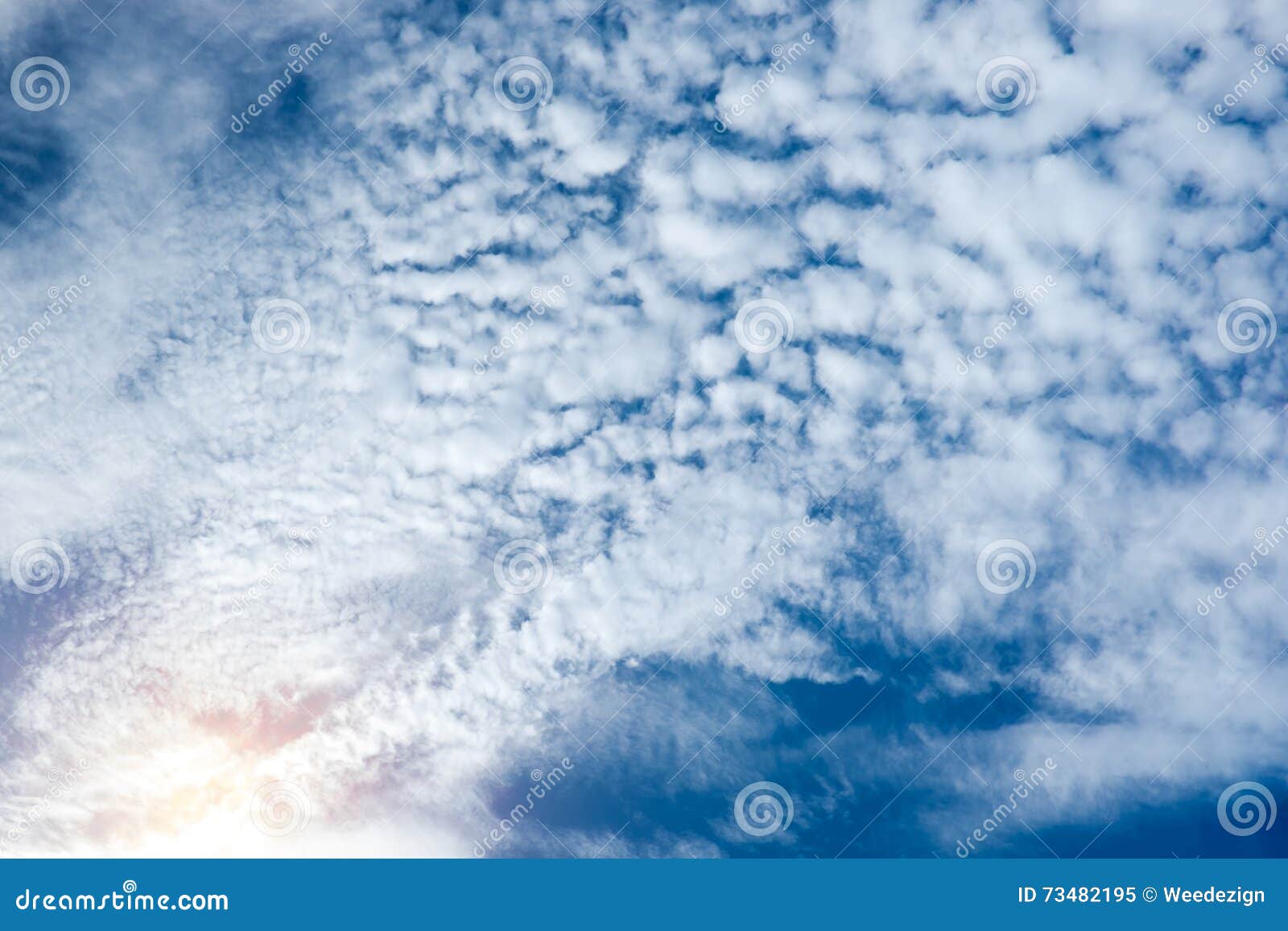 Cloud an Blue Sky with Sun Ray ,Natural Background Stock Image - Image ...