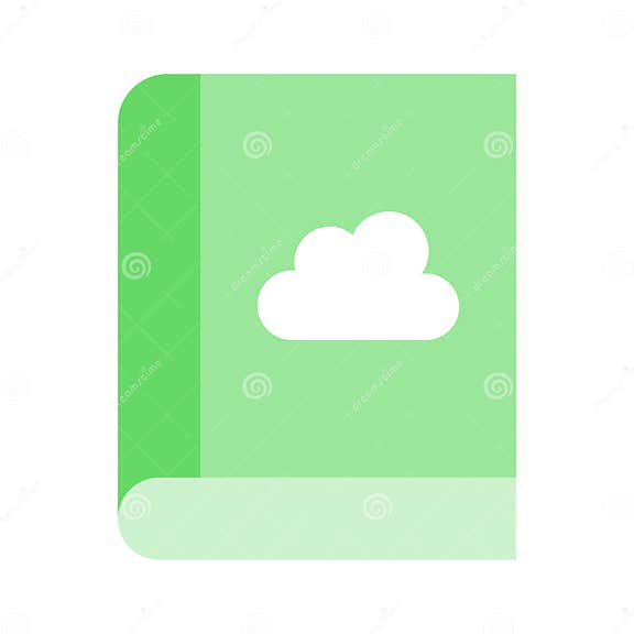 Cloud on Book, Concept Icon of Cloud Book in Modern Style Stock Vector ...