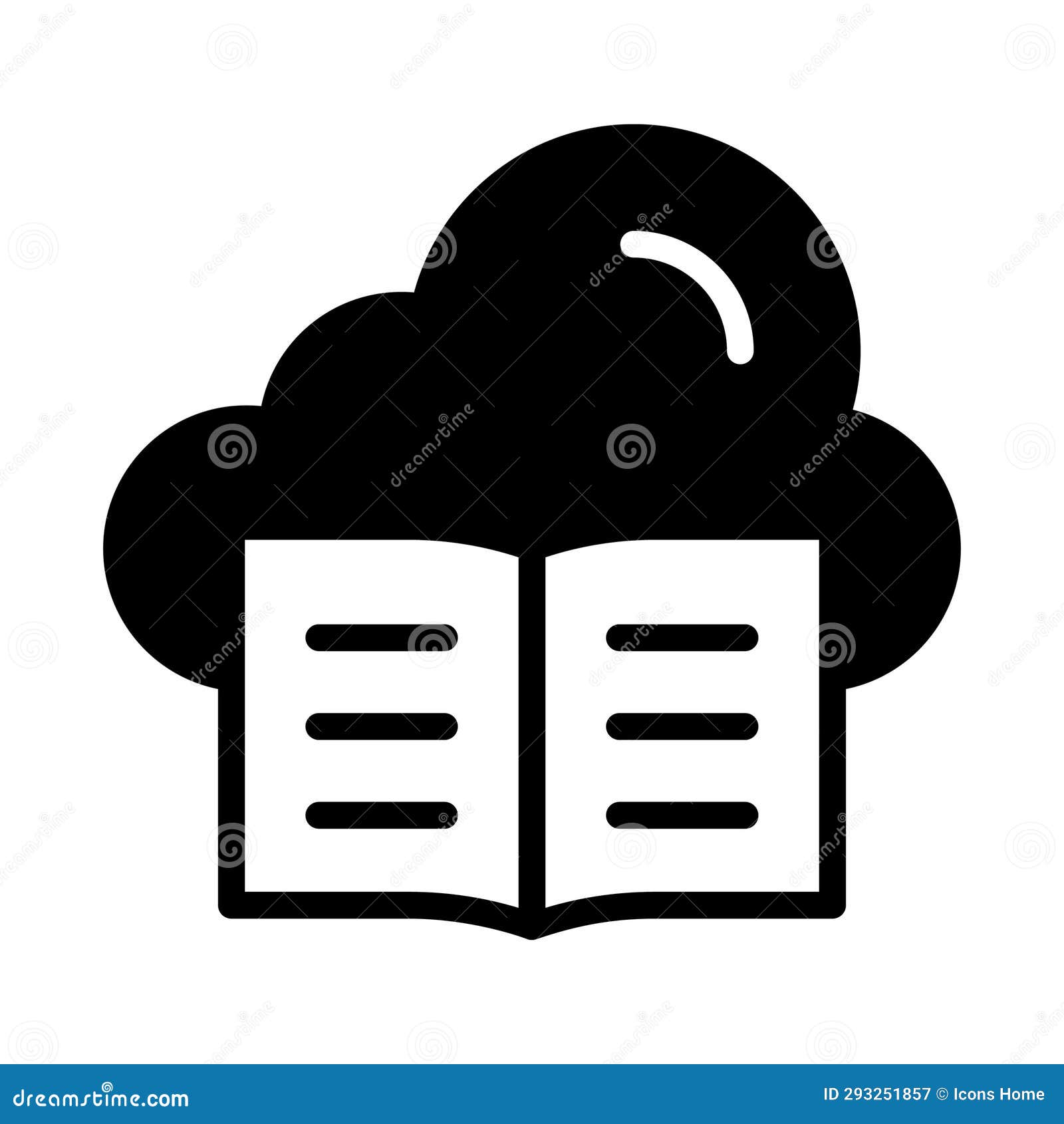 An of Cloud Book, Educational Technology Concept Vector Stock Vector ...