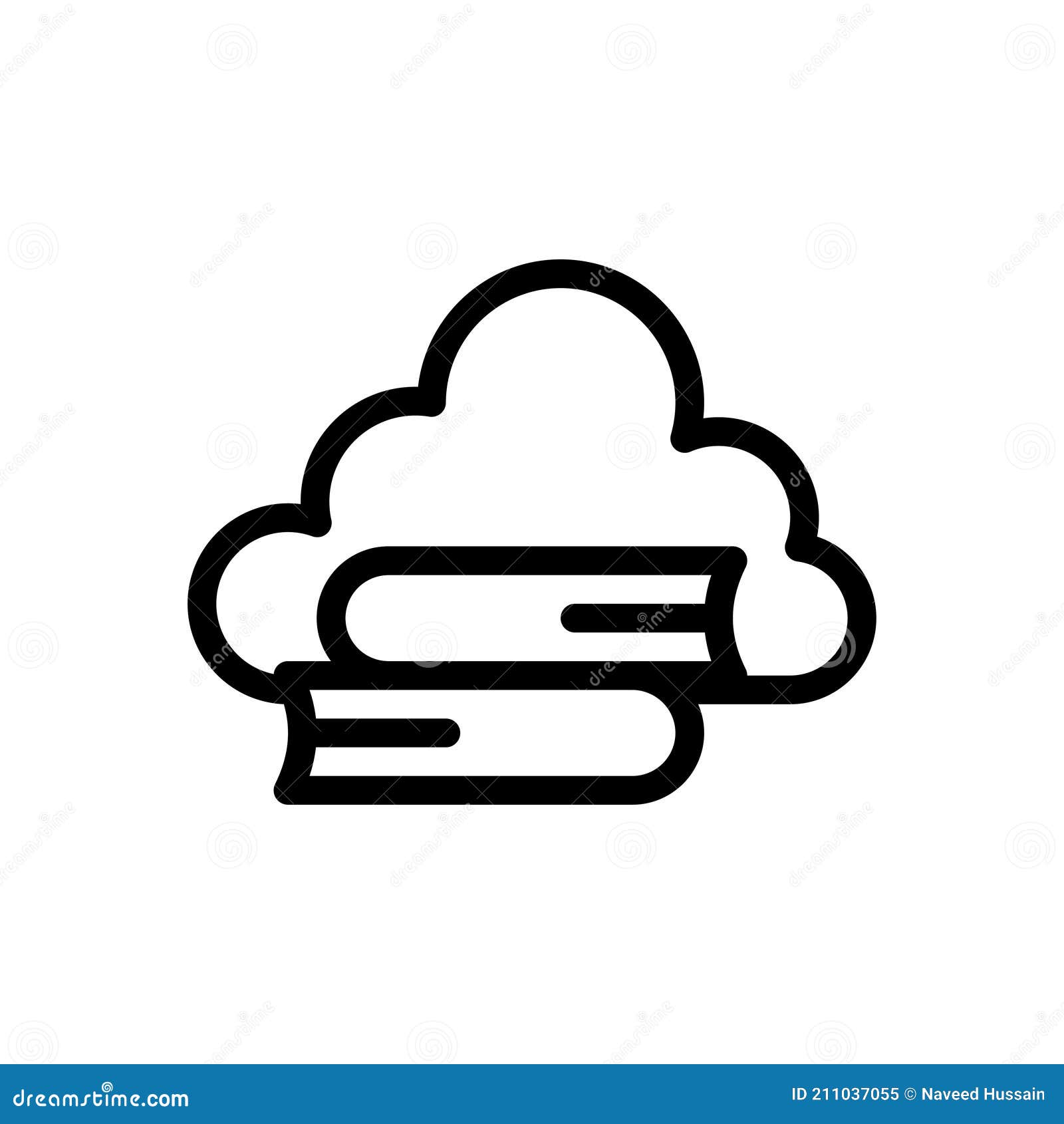 Cloud book stock vector. Illustration of vector, school - 211037055