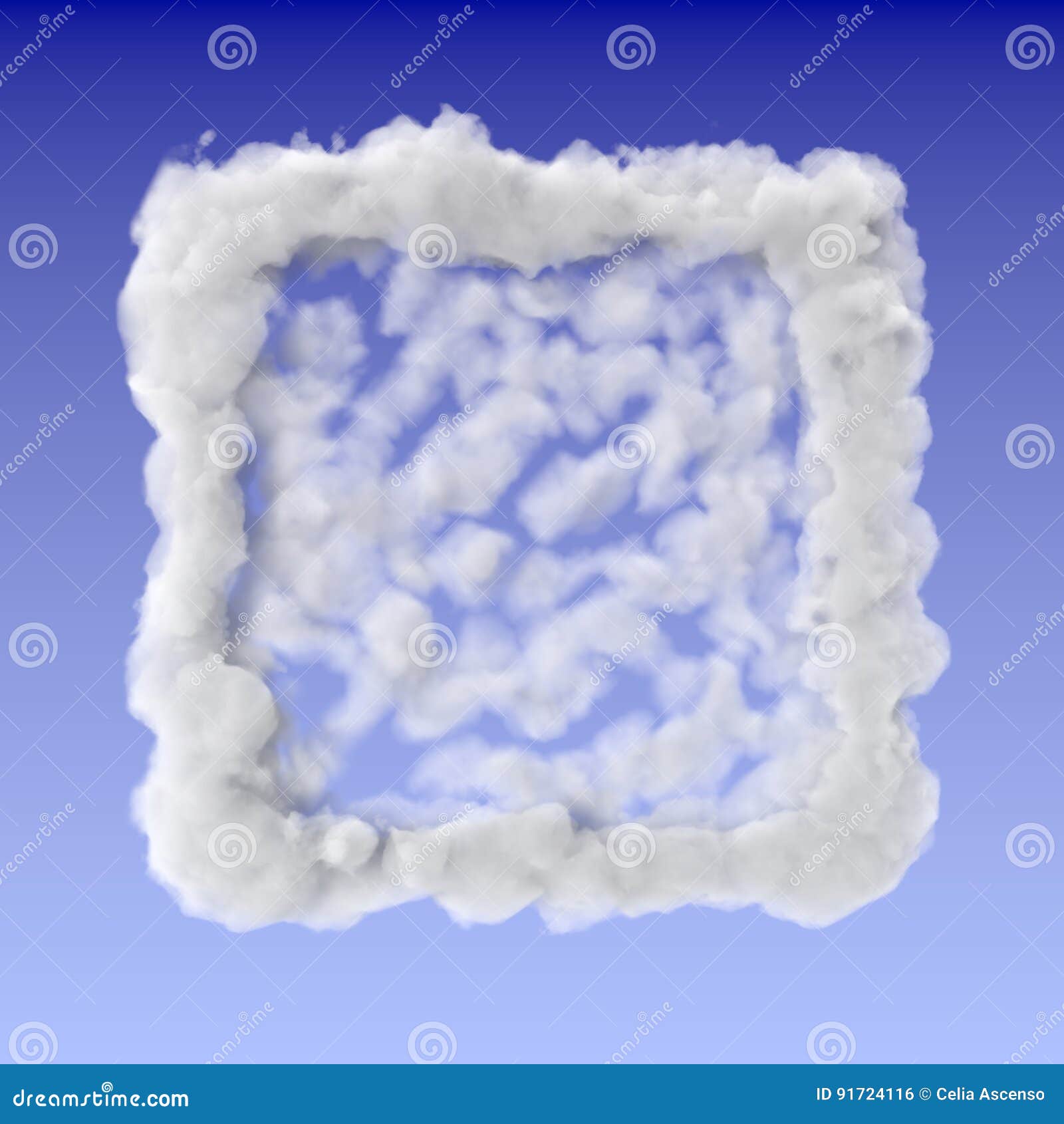 Cloud box frame border sky stock illustration. Illustration of blue ...