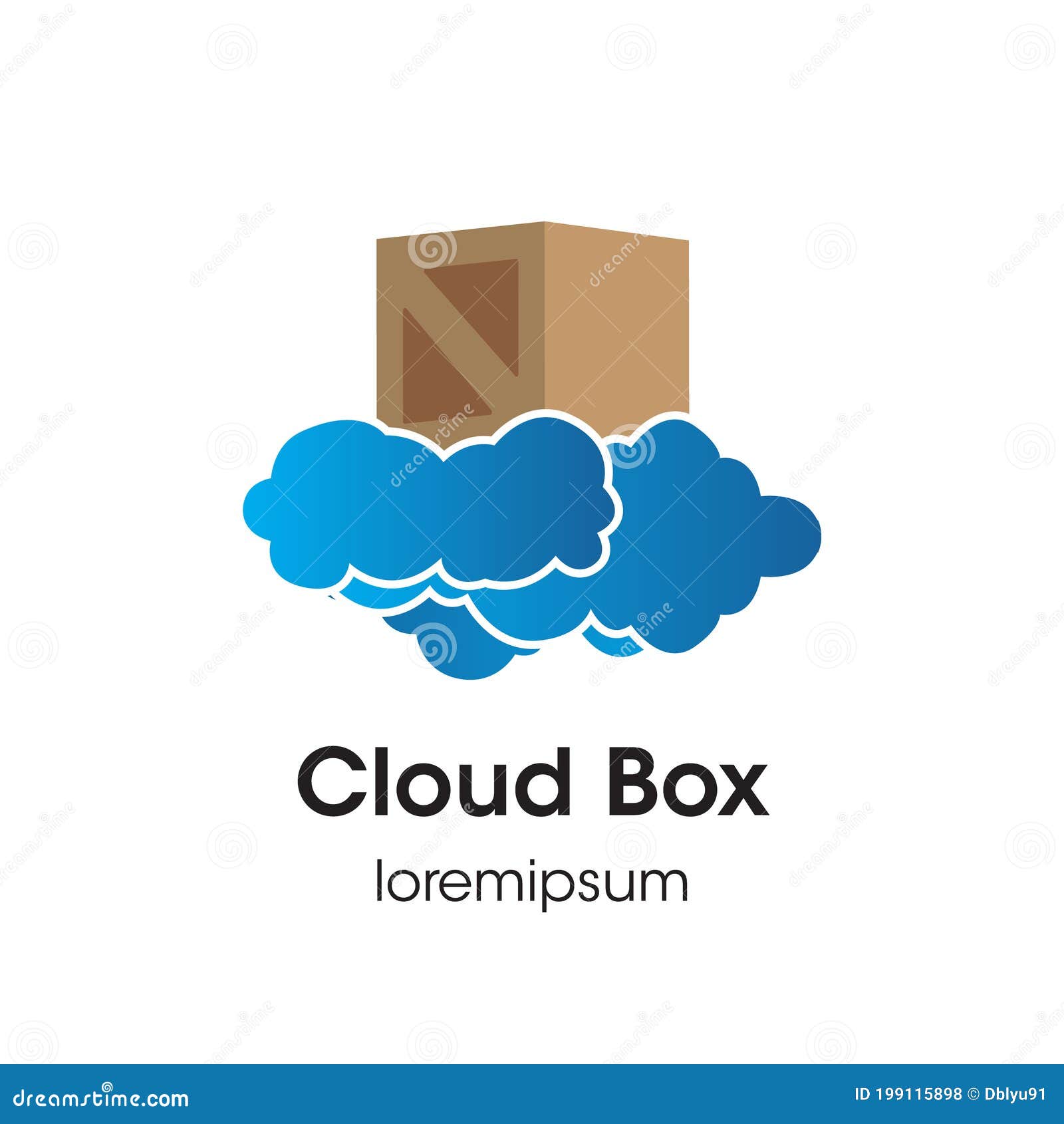 Cloud Box Logo or Symbol Template Design Stock Vector - Illustration of ...