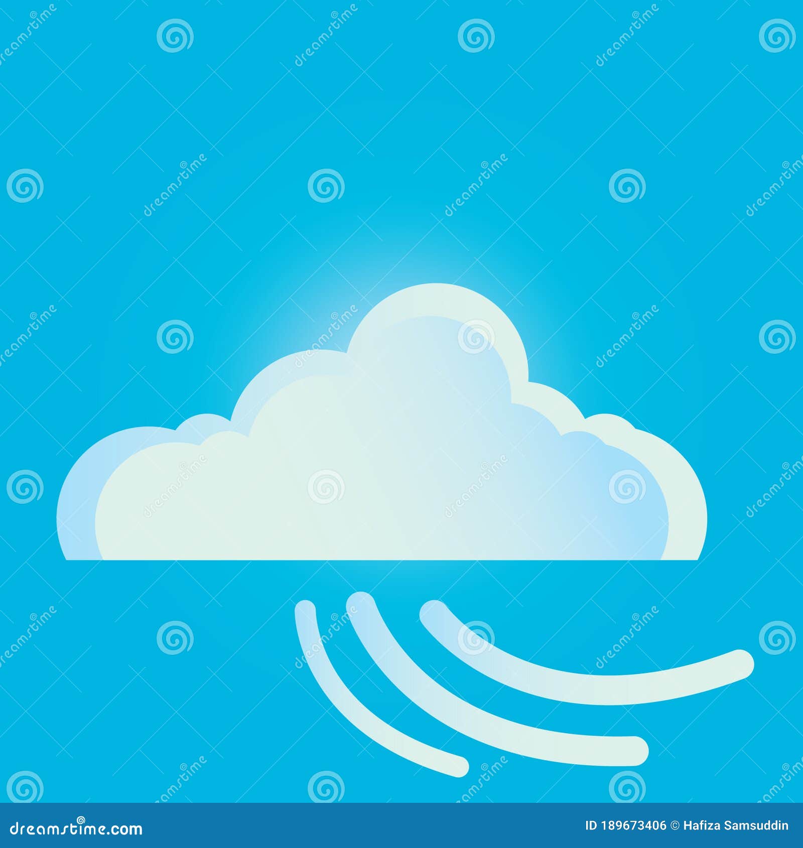 Cloud and Breeze. Vector Illustration Decorative Design Stock Vector ...