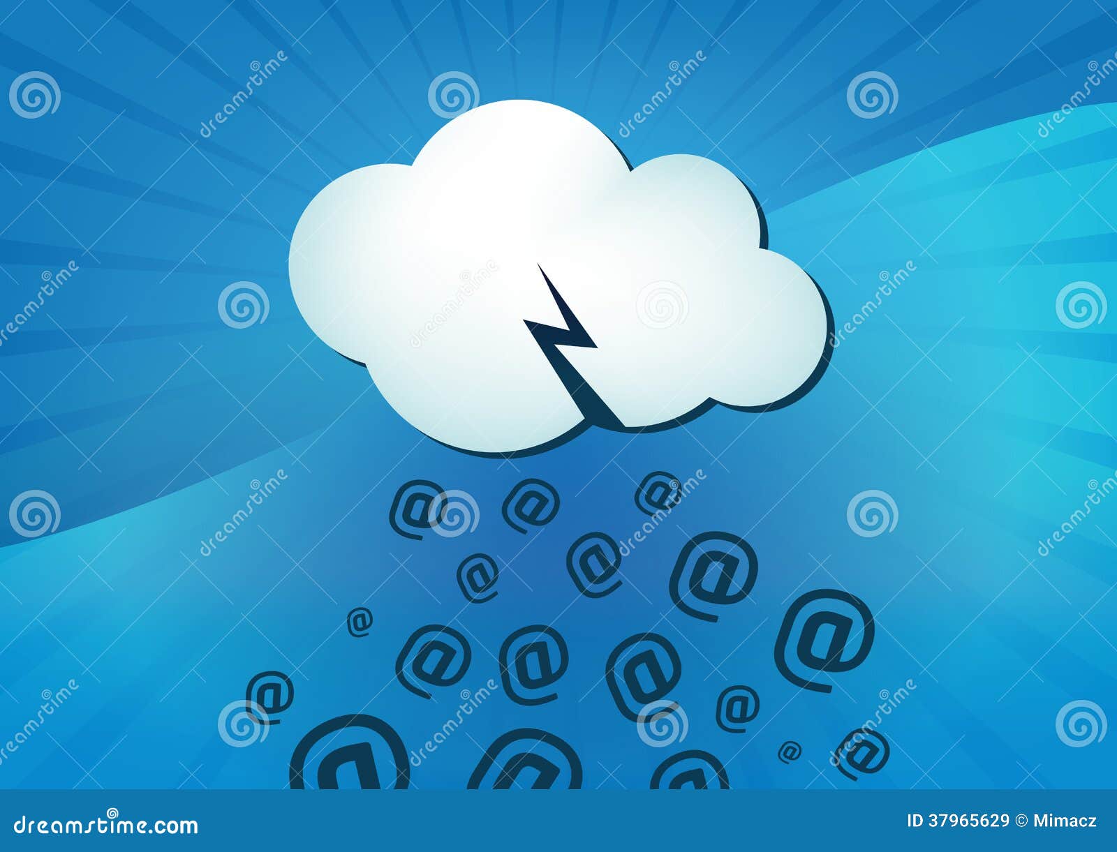 Cloud stock vector. Illustration of business, mobile - 37965629
