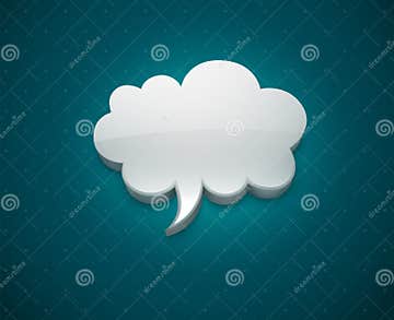 Cloud Bubble Icon for Message Stock Vector - Illustration of ...