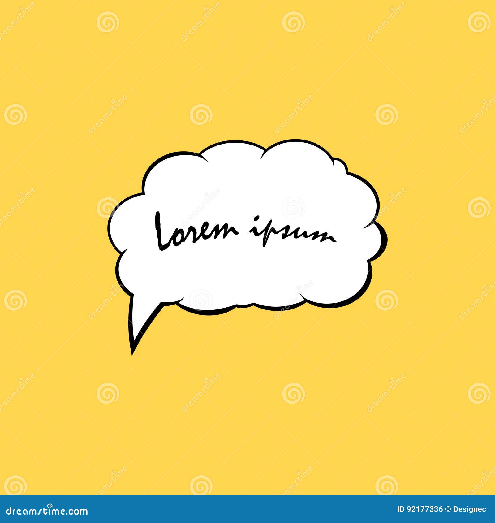 Cloud Bubble Icon for Message. Comic Speech Stock Vector - Illustration ...