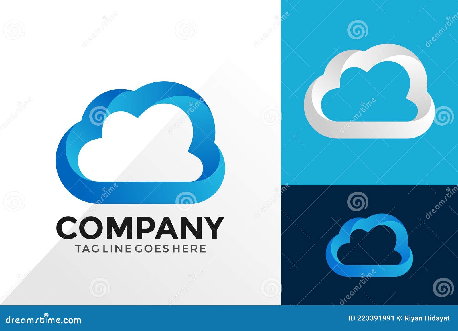 Cloud Business Logo Design, Brand Identity Logos Designs Vector ...