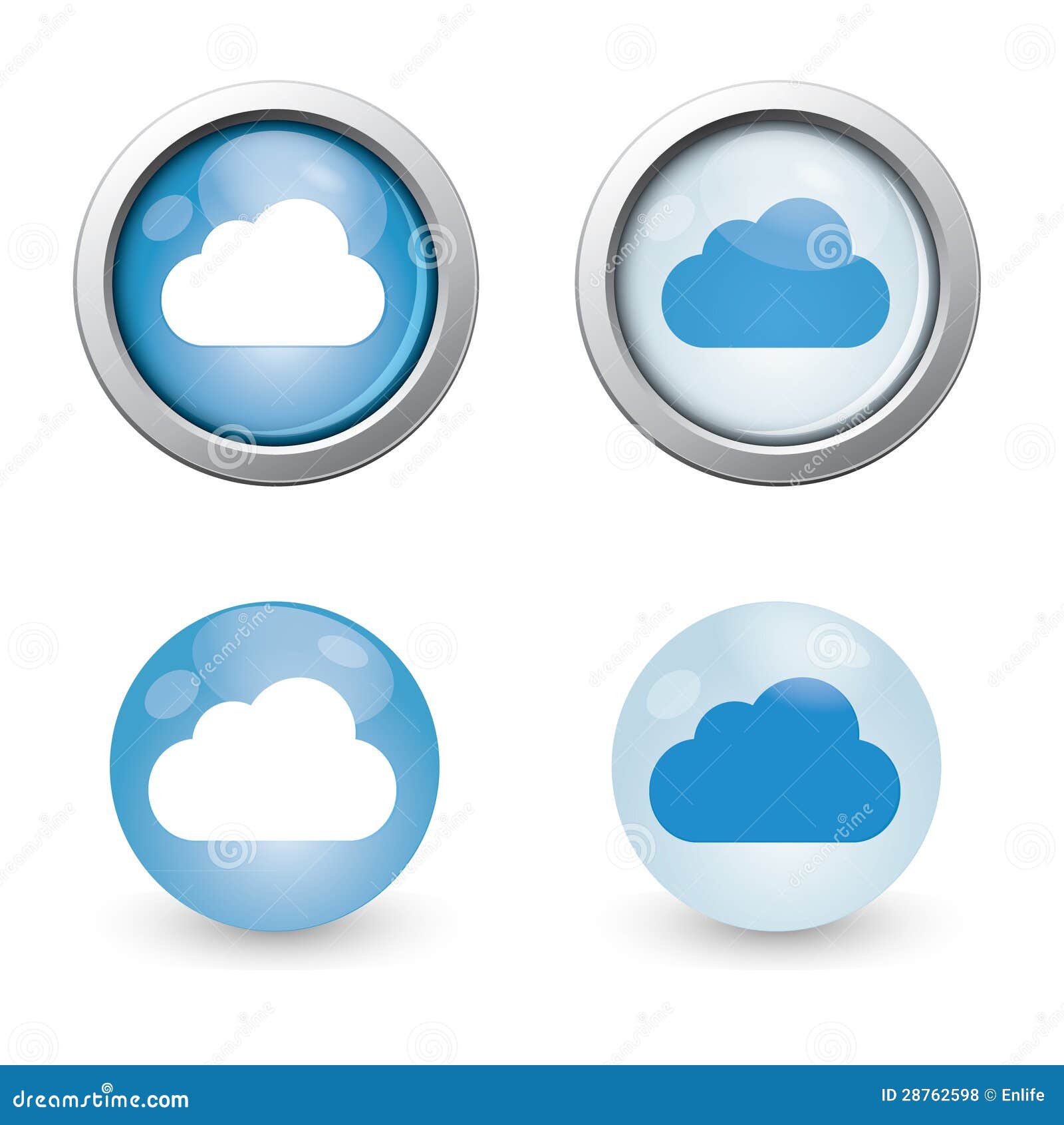 Cloud button stock illustration. Illustration of cloud - 28762598