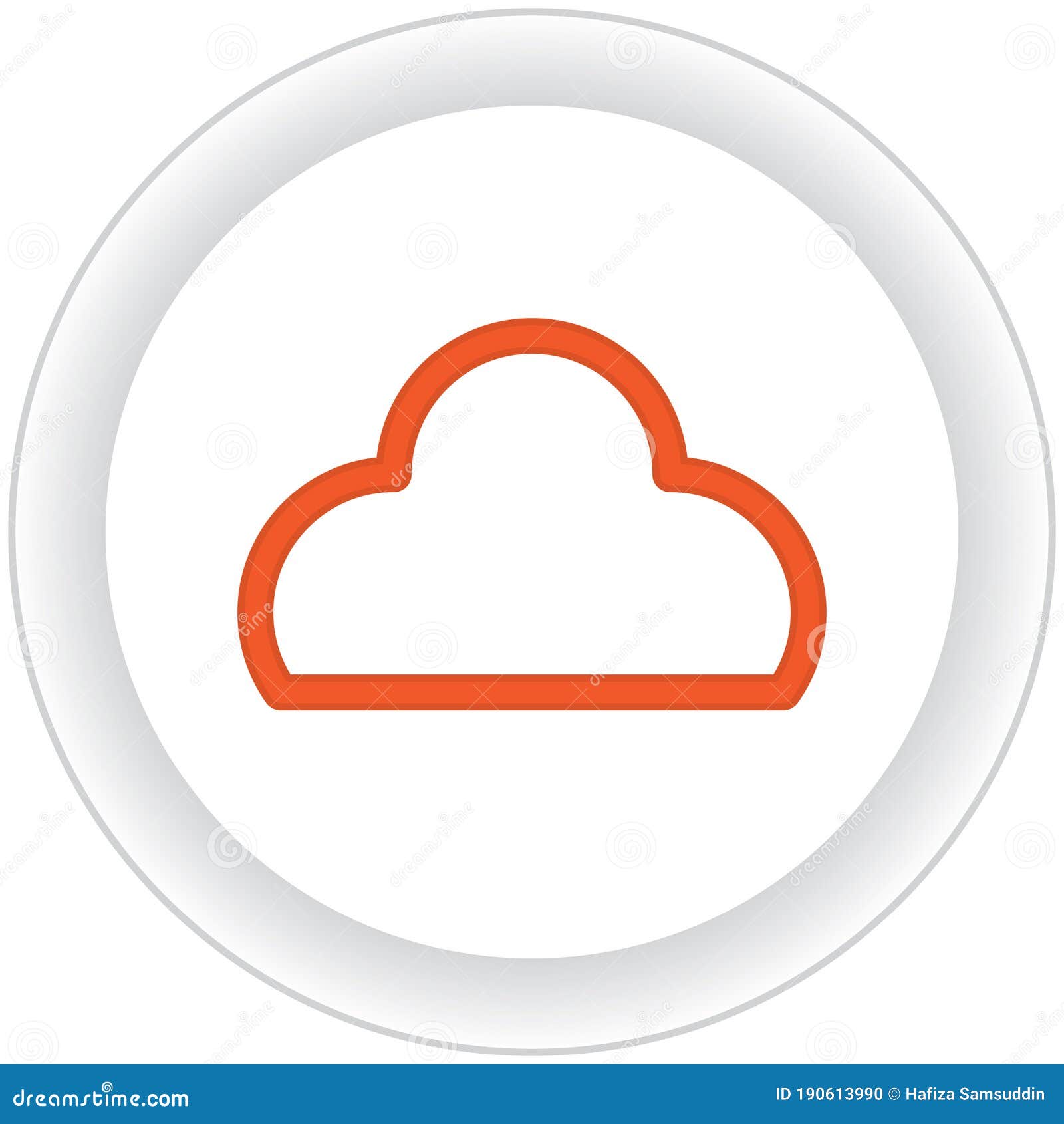 Cloud Button. Vector Illustration Decorative Design Stock Vector ...