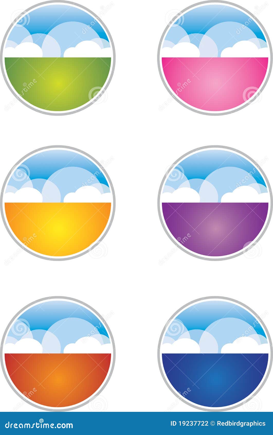 Cloud Buttons / Icons stock vector. Illustration of corporate - 19237722
