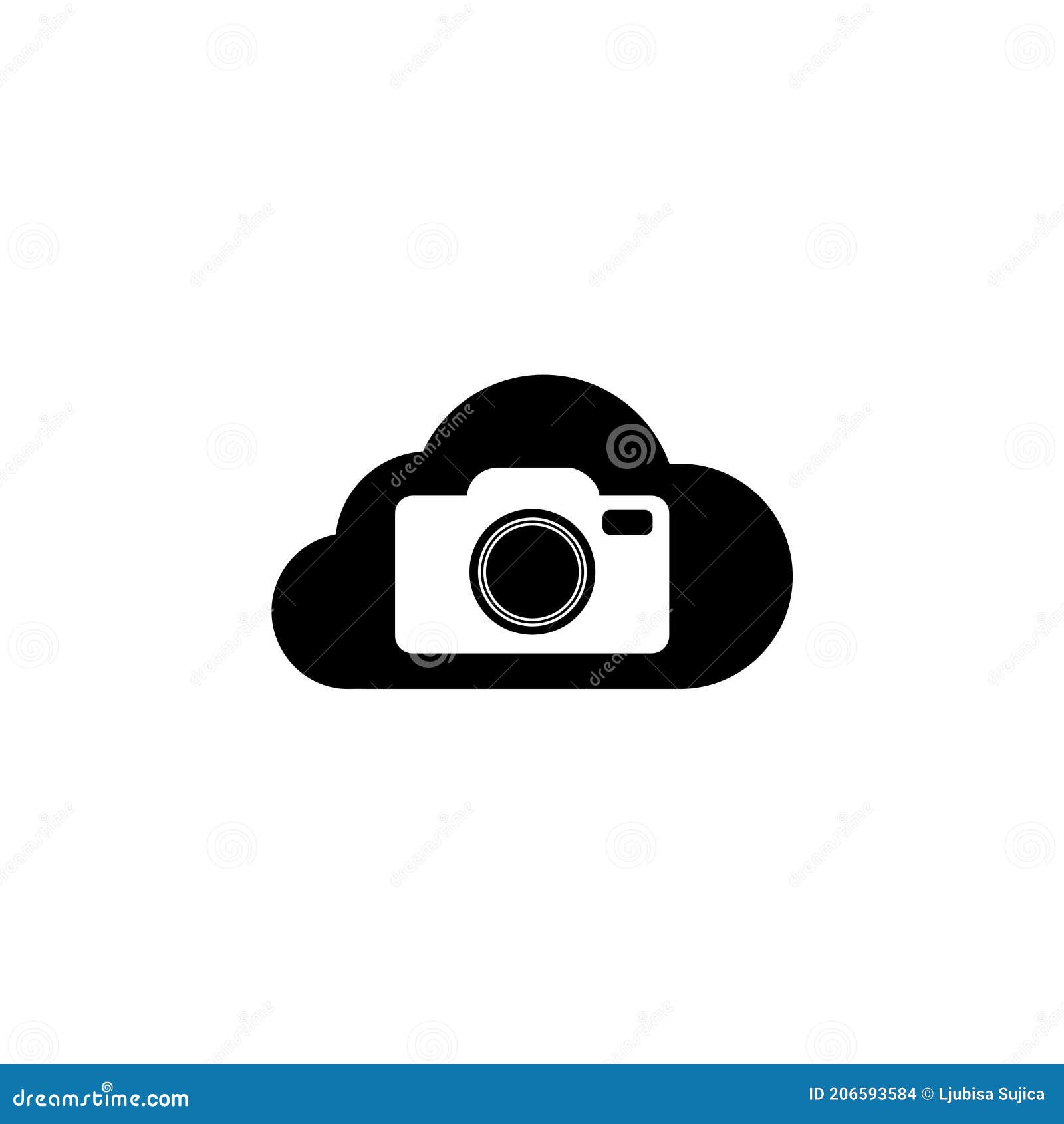 Cloud Camera Logo Design Isolated on White Background Stock Vector - Illustration of cloud, logo ...