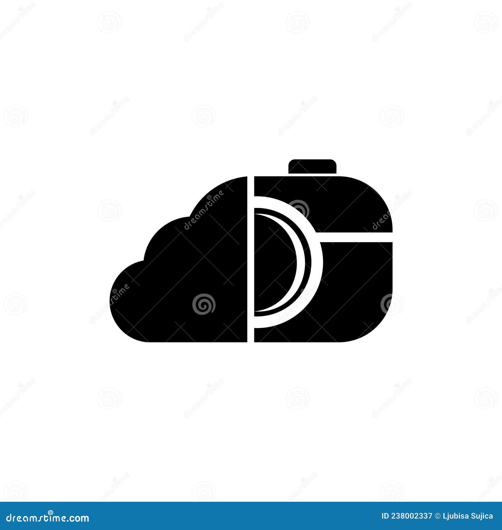 Cloud Camera Logo Design Template, Camera Photography Logo Concepts Isolated on White Background ...