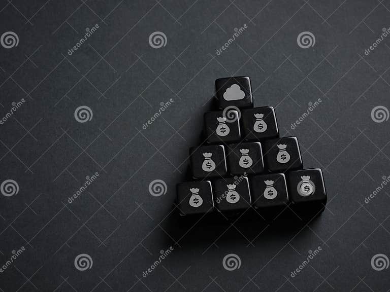 Cloud Capitalism or Capitalist Stock Photo - Image of management ...