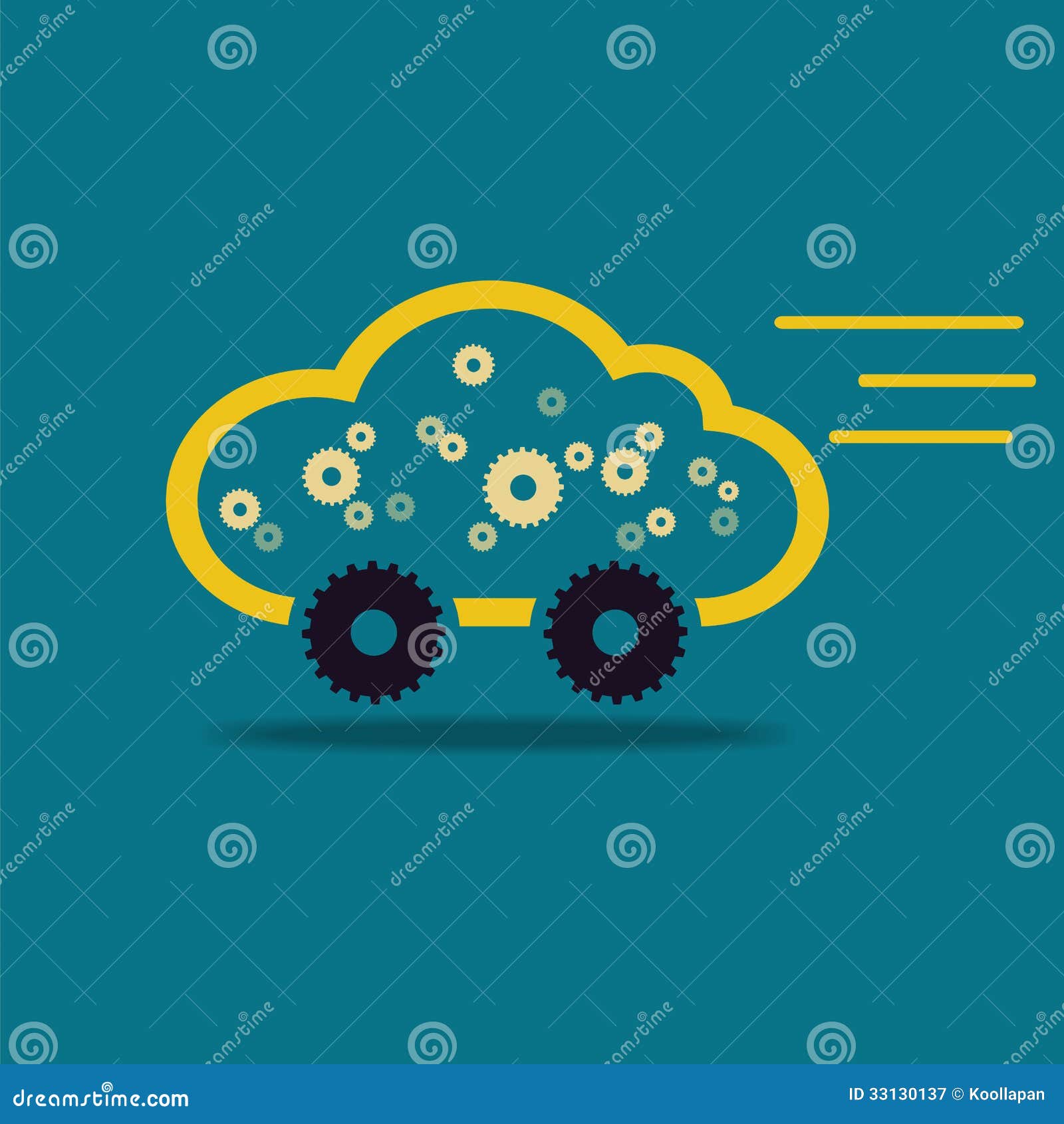 Cloud car concept stock vector. Illustration of technology - 33130137