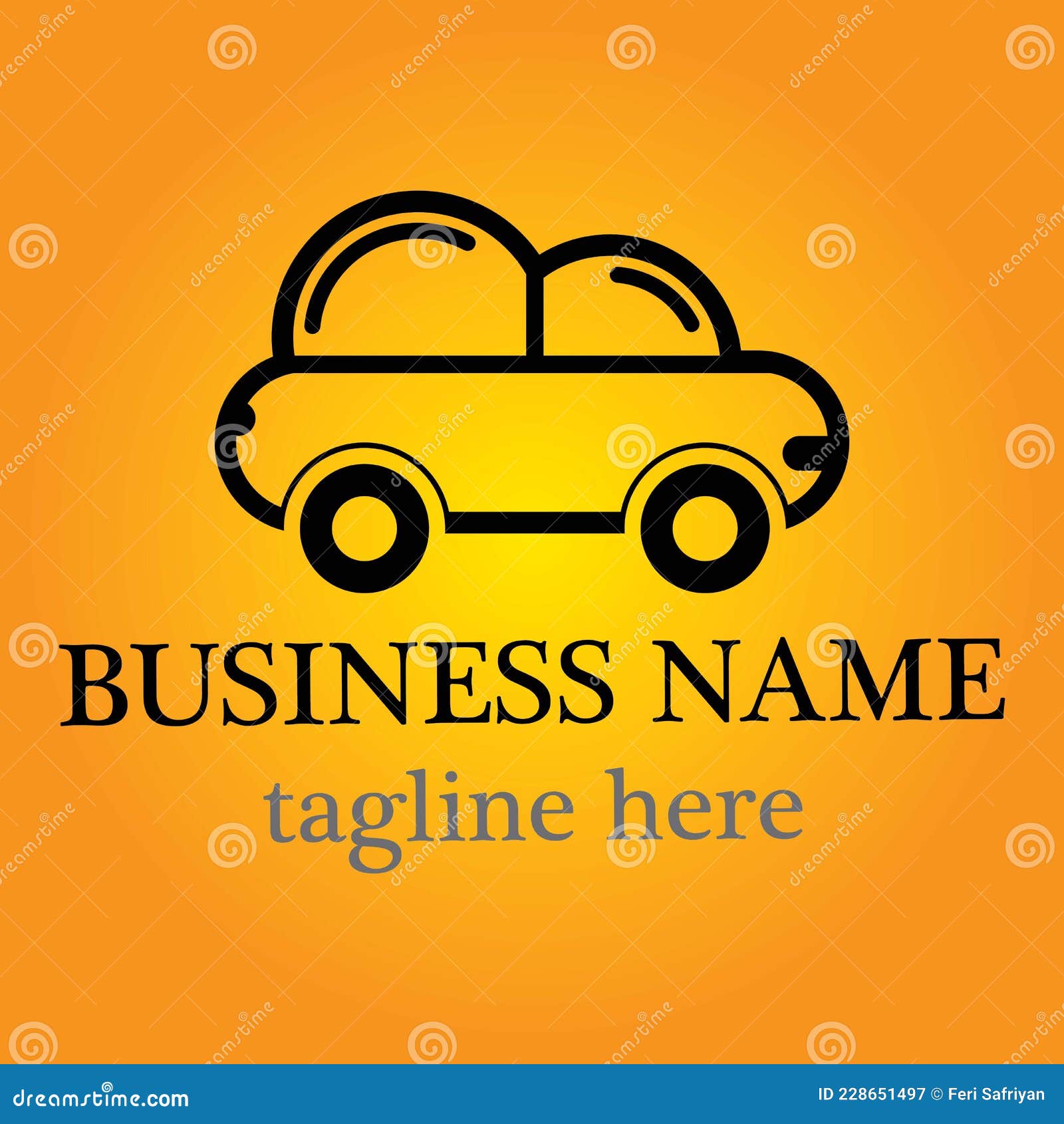 Cloud car vector logo stock vector. Illustration of mono - 228651497