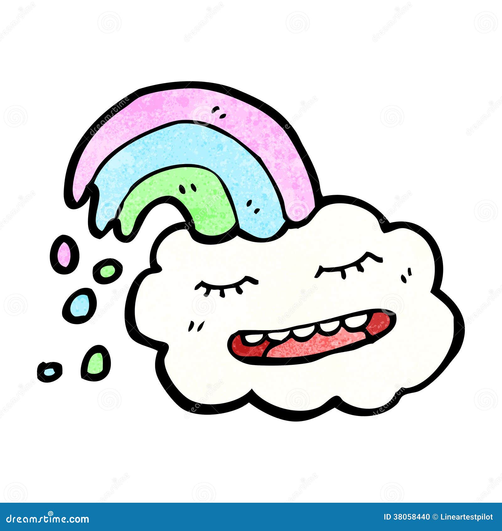 Cloud cartoon character stock vector. Illustration of doodle - 38058440
