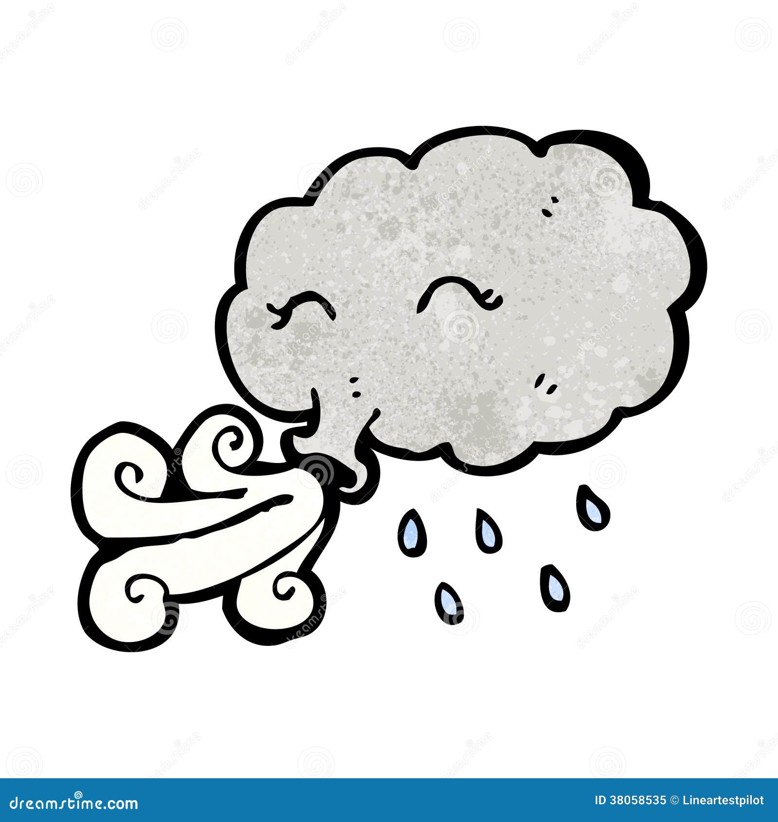 Cloud cartoon character stock vector. Illustration of sketch - 38058535