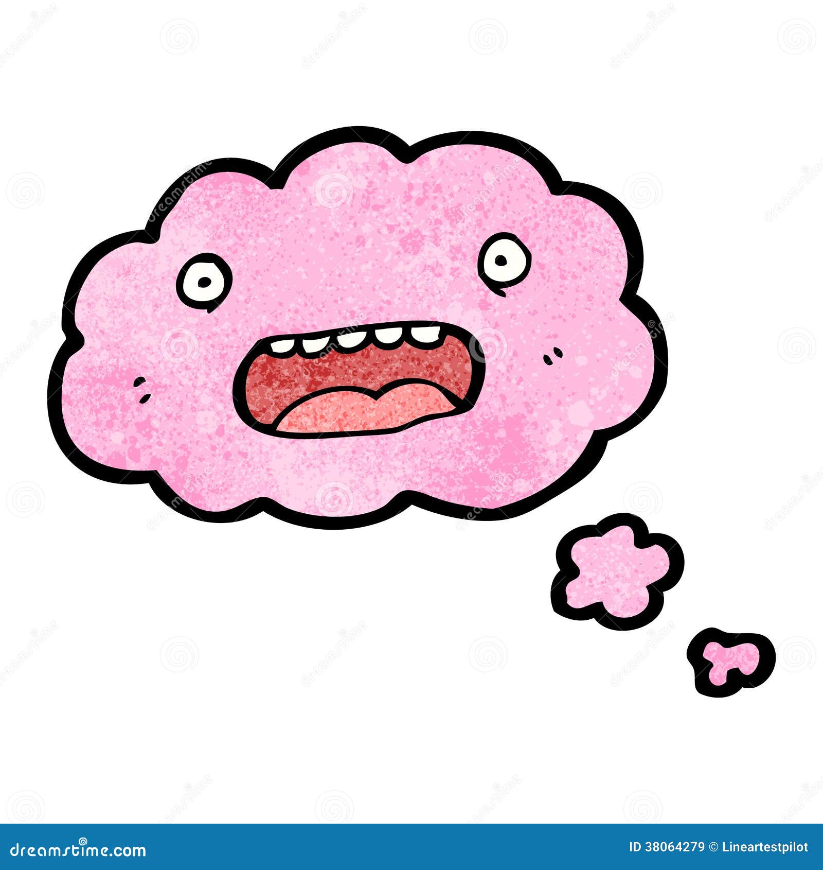 Cloud cartoon character stock vector. Illustration of crazy - 38064279