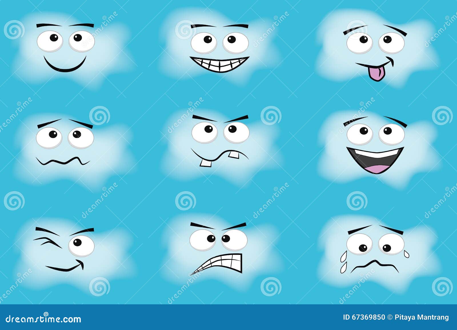 Set Of Cartoon Emotion Royalty-Free Stock Photography | CartoonDealer ...