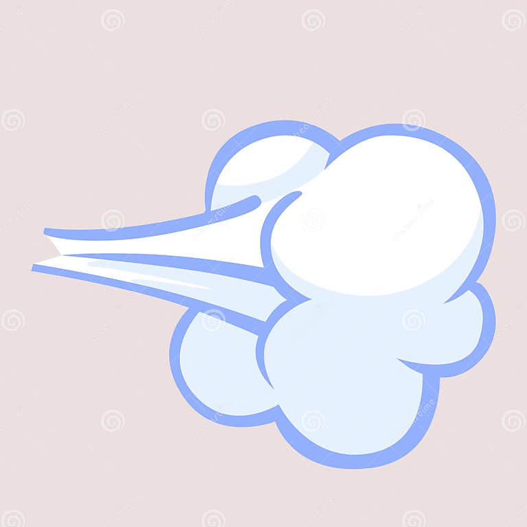 Cloud of Cartoon Smoke. Smoking Process Element and Explosion Effects ...