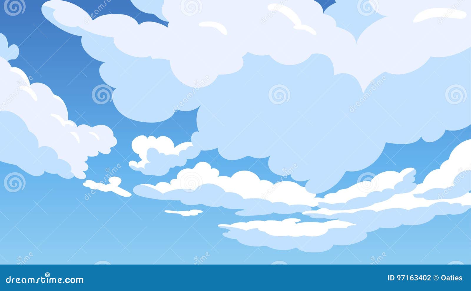 Cloud Cartoon Style Illustration Background Stock Vector - Illustration ...