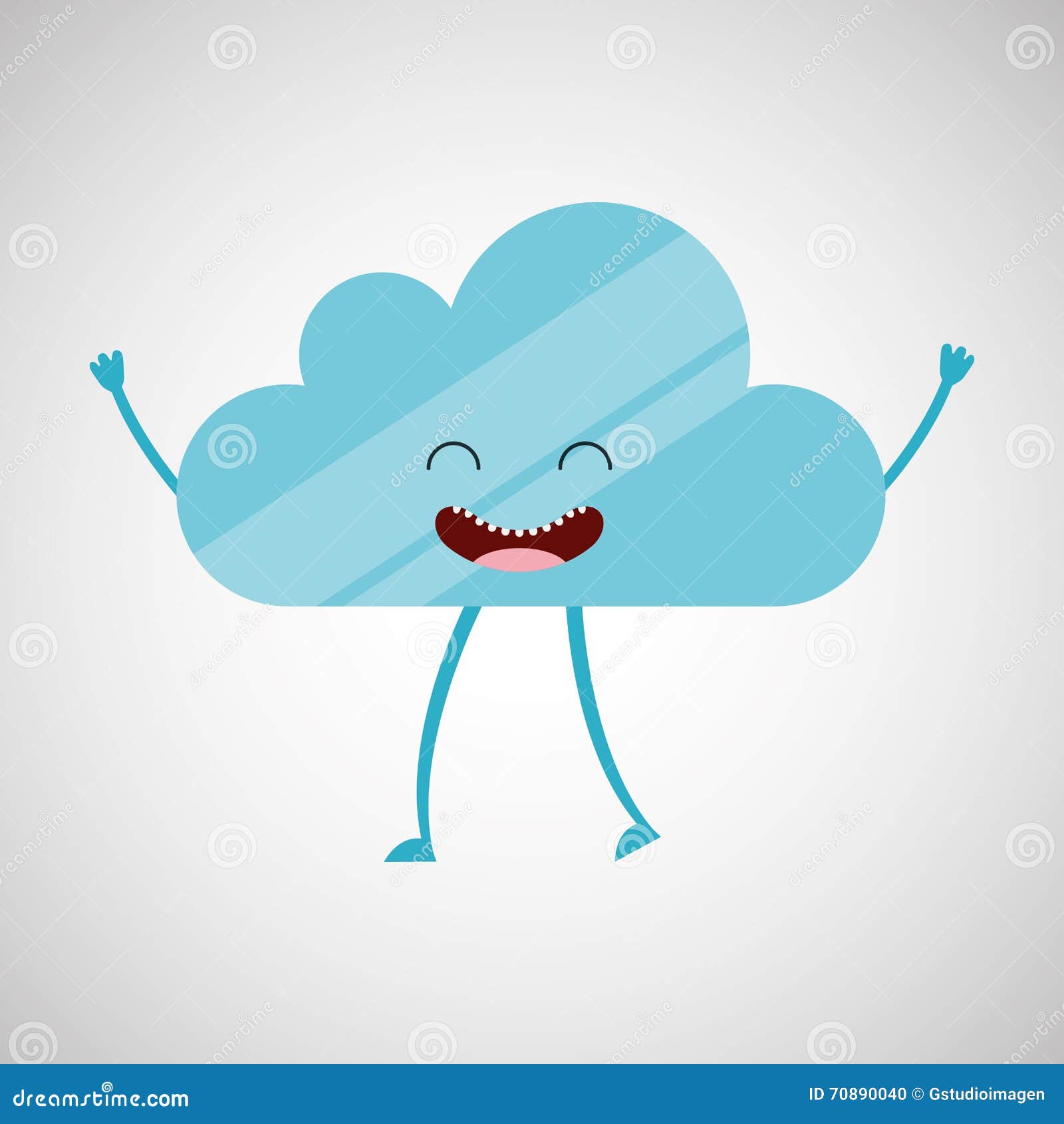 Cloud character design stock illustration. Illustration of face - 70890040