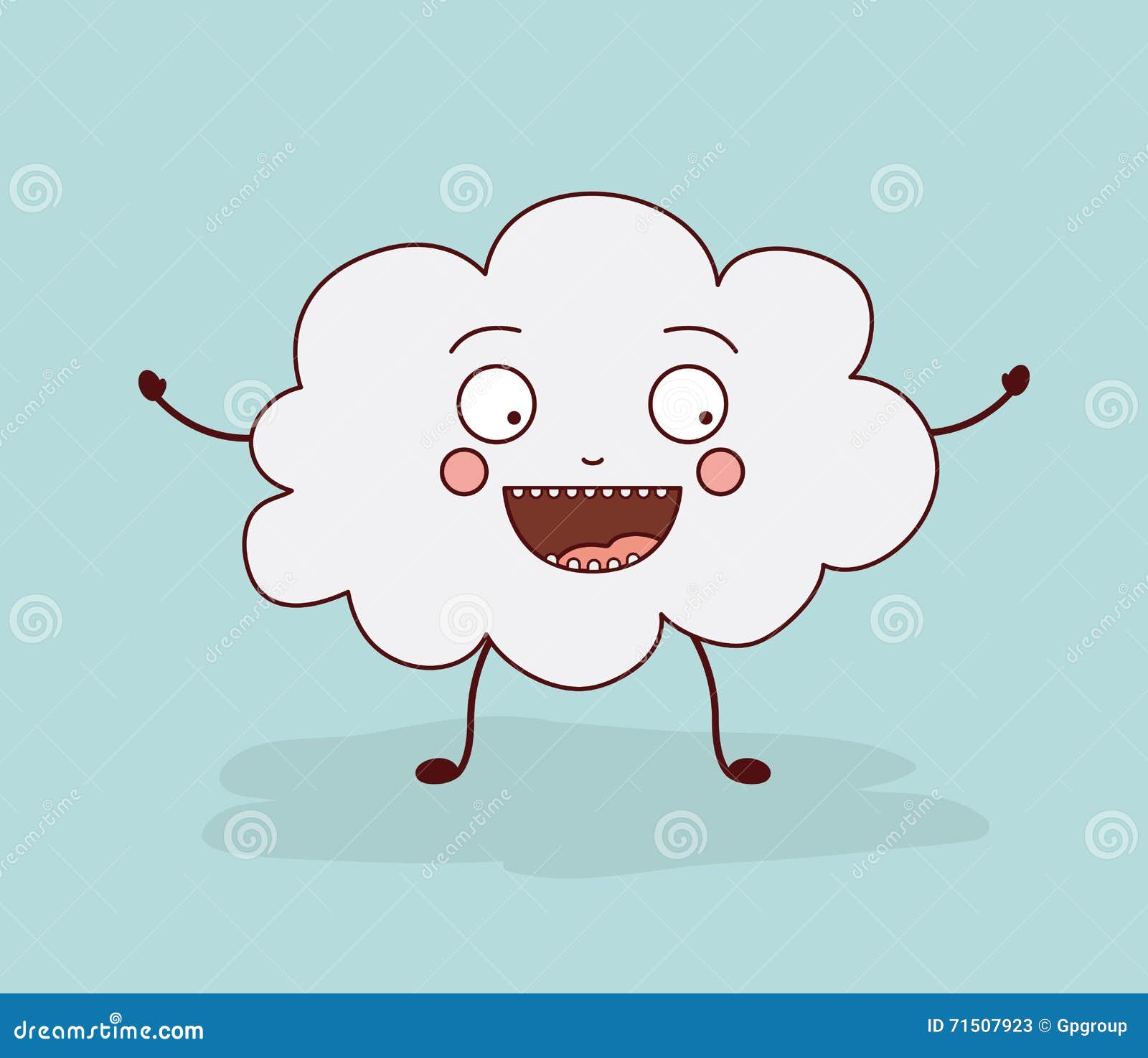 Cloud character design stock vector. Illustration of cartoon - 71507923