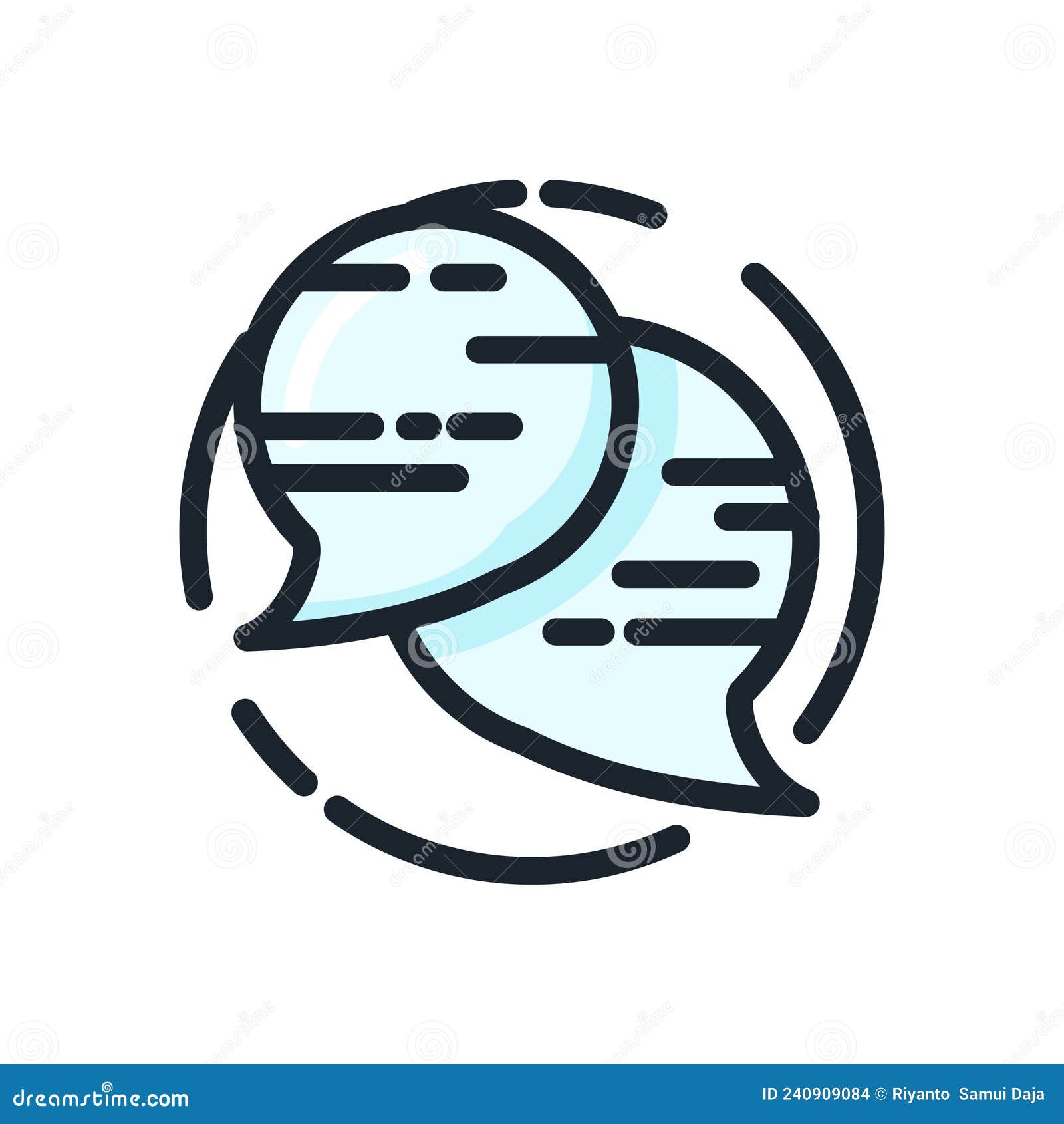 Cloud Chat Icon Color Illustration Design Stock Vector - Illustration ...