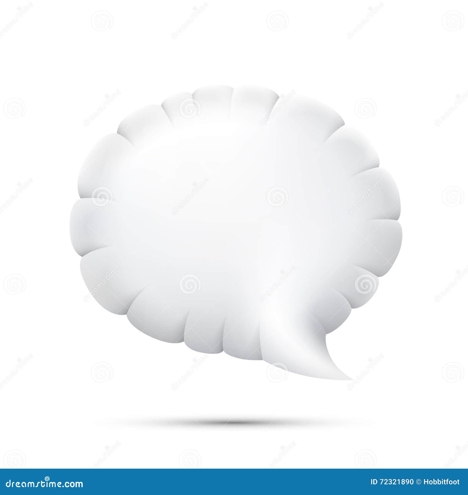 Cloud Chat Icon 3d on a White Background, Vector Illustration Stock ...
