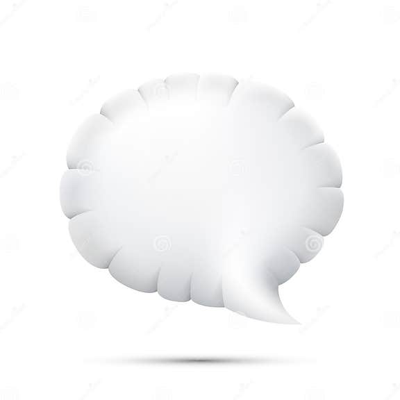 Cloud Chat Icon 3d on a White Background, Vector Illustration Stock ...