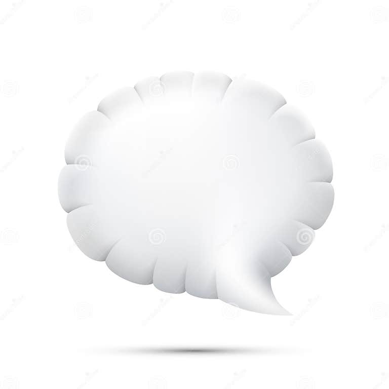 Cloud Chat Icon 3d on a White Background, Vector Illustration Stock ...