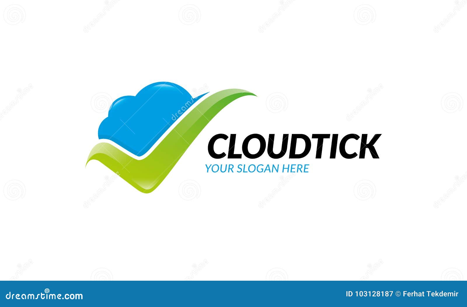 Cloud check logo template stock vector. Illustration of adjusted ...