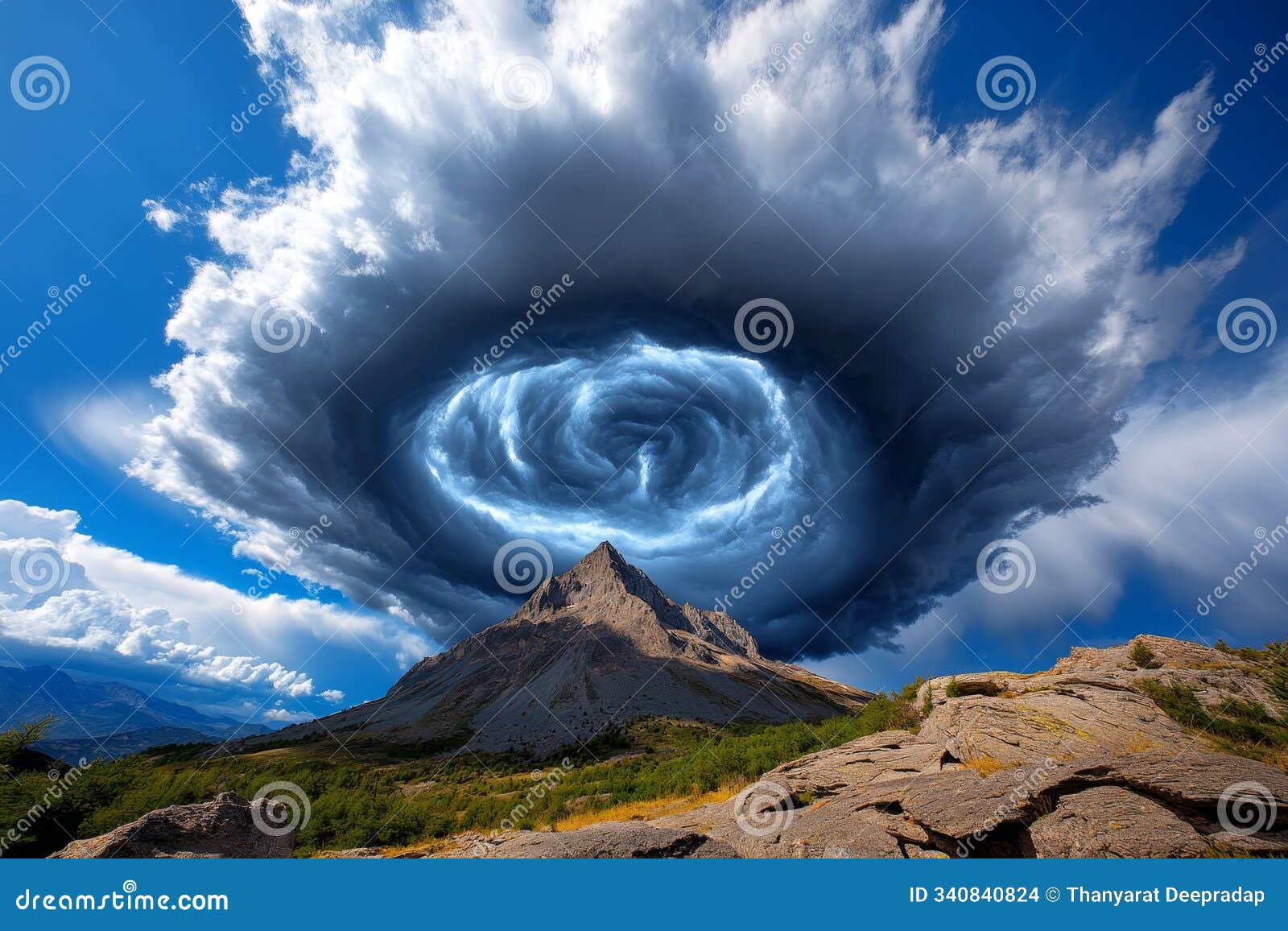 Cloud Cinematic Swirling Clouds are Captured in a Low-angle Shot of ...