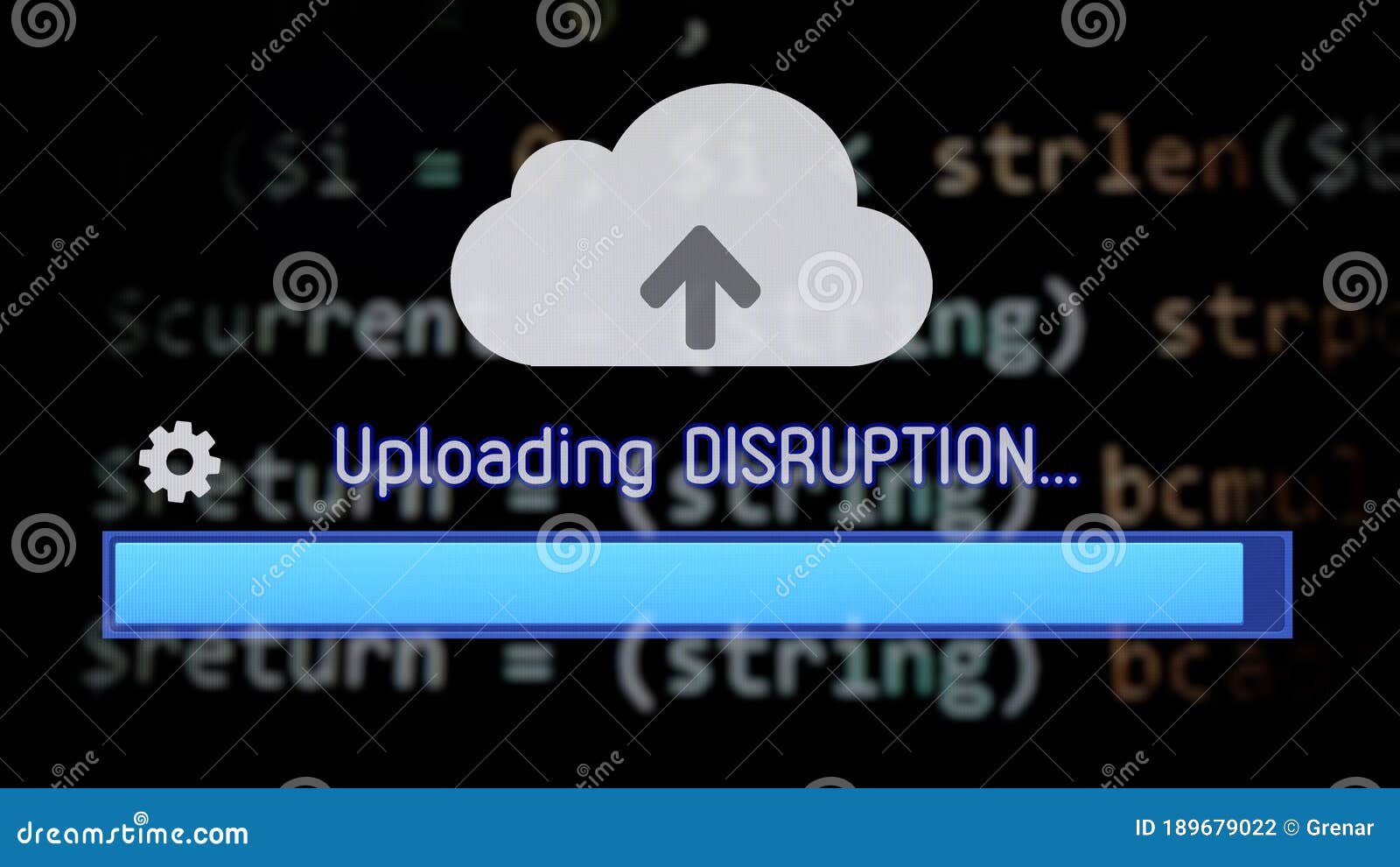 Cloud Cipher Upload Disruption Stock Illustration - Illustration of ...