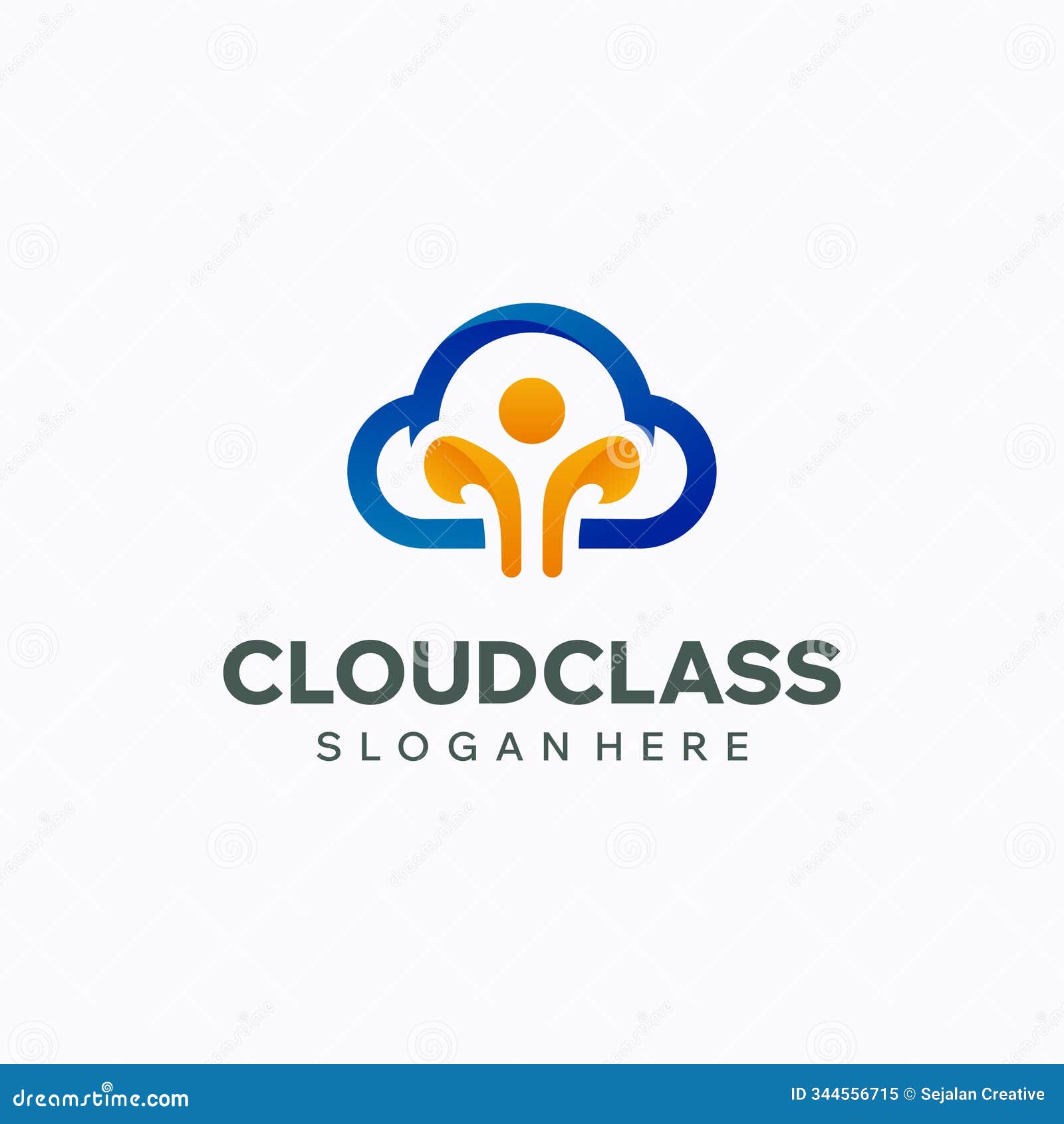 Cloud Class Logo Design Template Stock Illustration - Illustration of ...