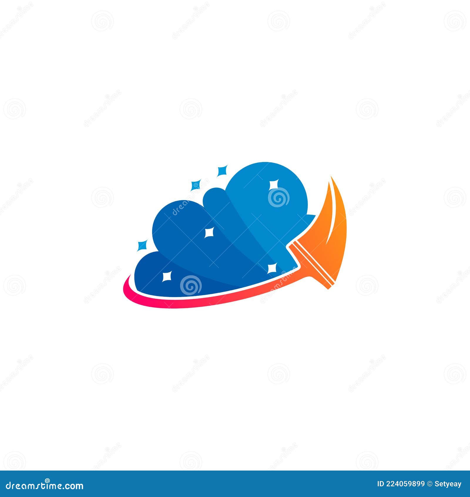 Cloud Clean Logo Vector Template, Creative Clean Logo Design Concepts ...