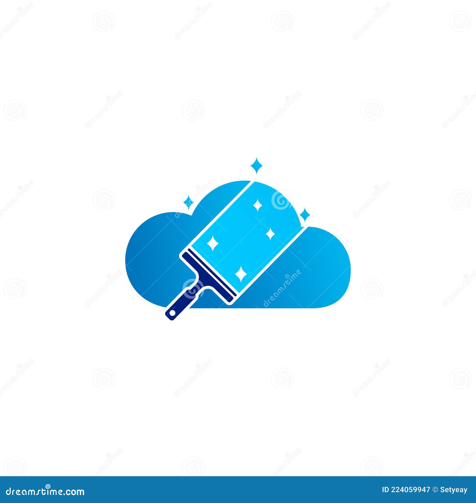 Cloud Clean Logo Vector Template, Creative Clean Logo Design Concepts ...