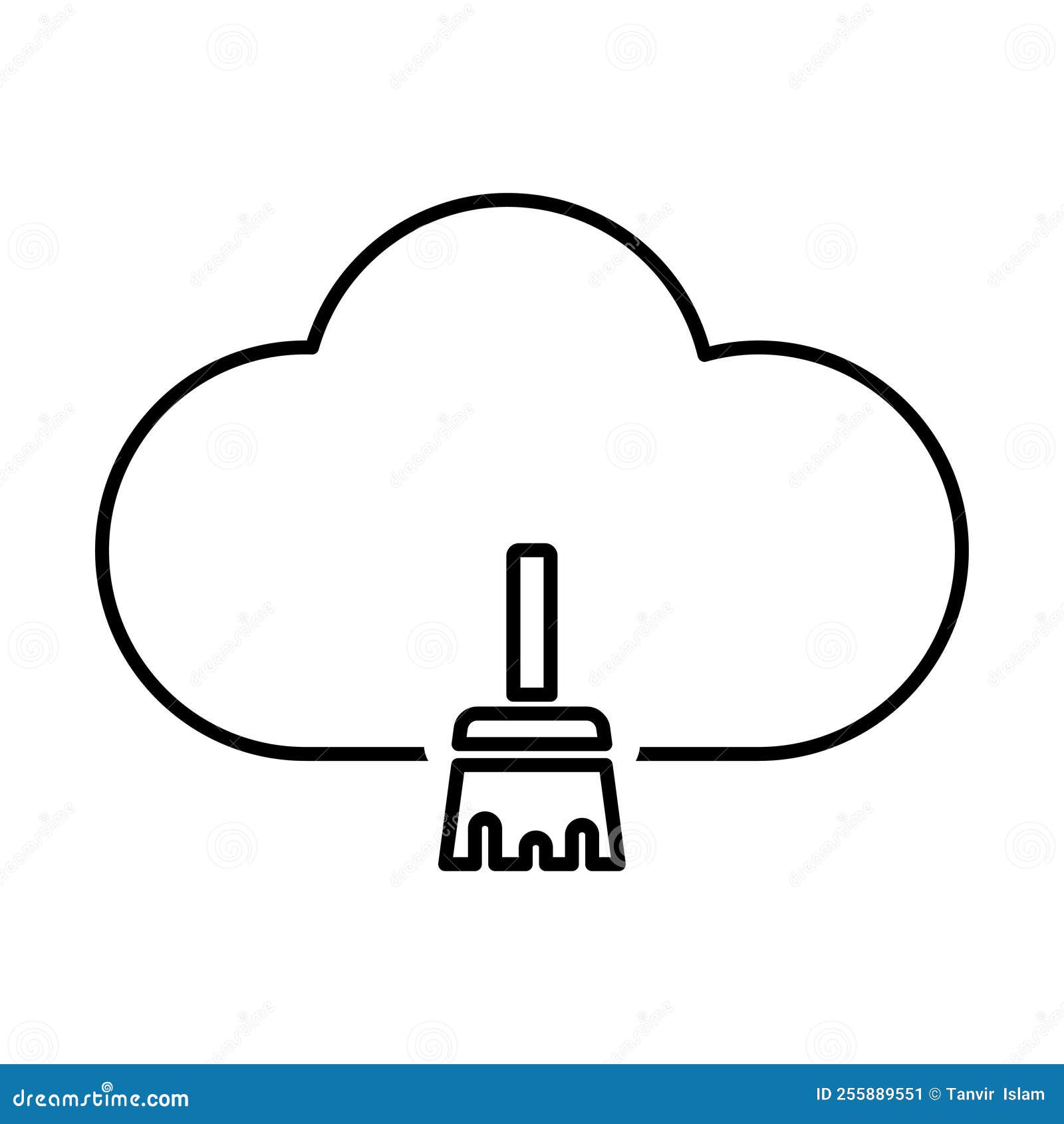 Cloud Cleanup Icon stock illustration. Illustration of bangladesh ...