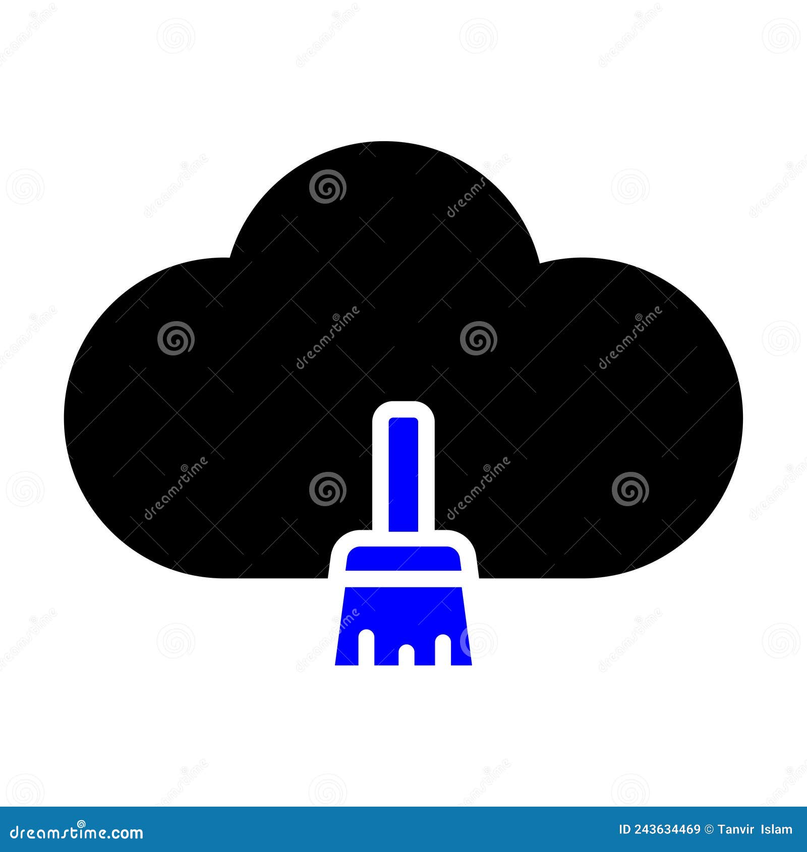 Cloud Cleanup Icon stock vector. Illustration of cloud - 243634469