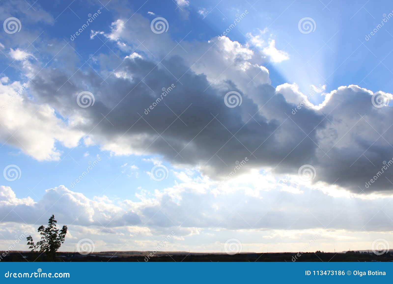 Cloud closed the sun stock photo. Image of horizon, landscape - 113473186