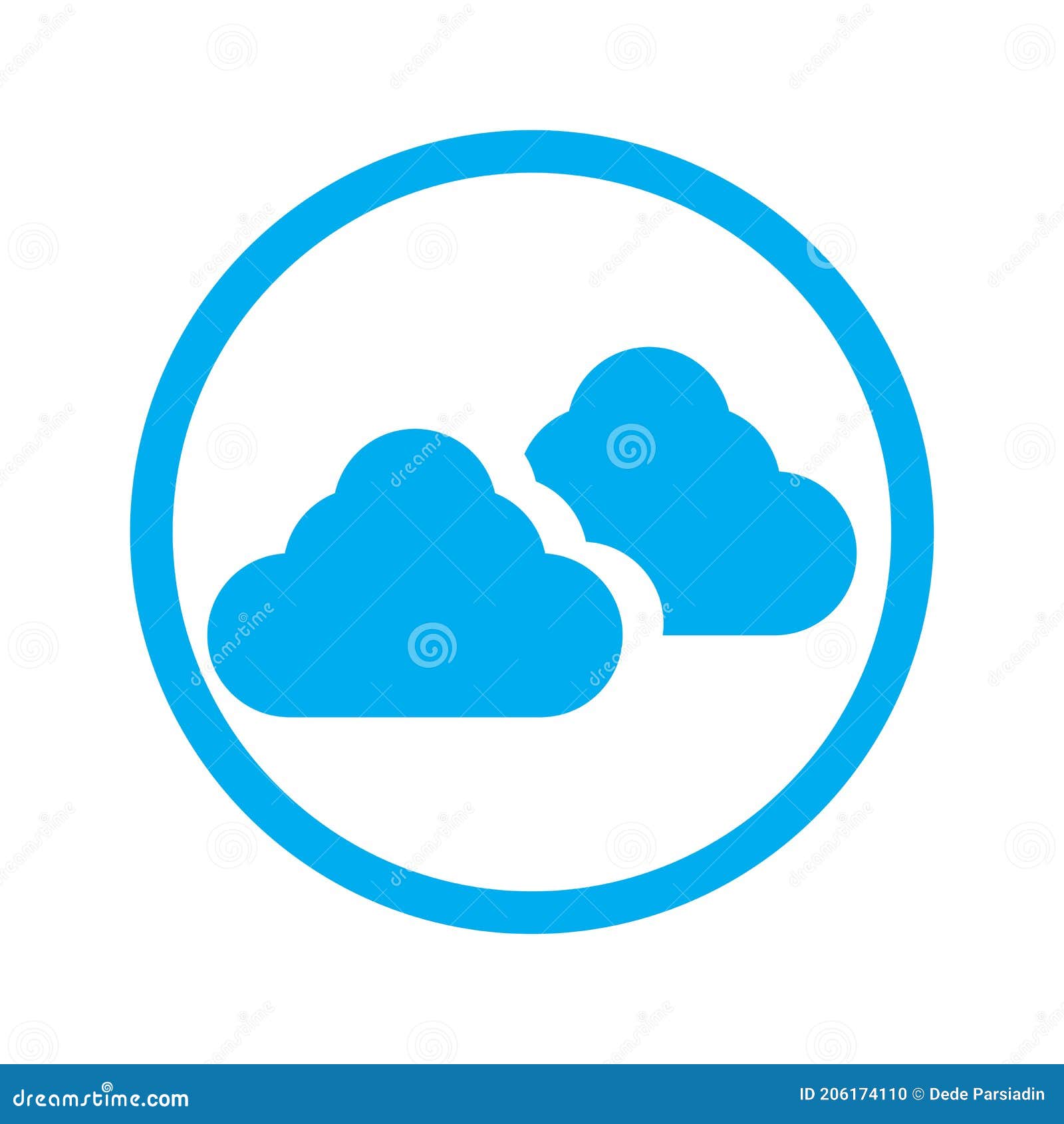Cloud stock vector. Illustration of upload, marketing - 206174110