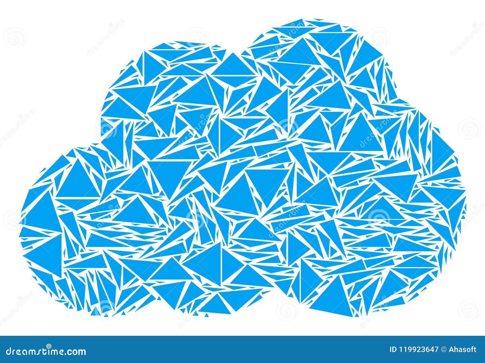Cloud Collage of Triangles stock vector. Illustration of combined ...