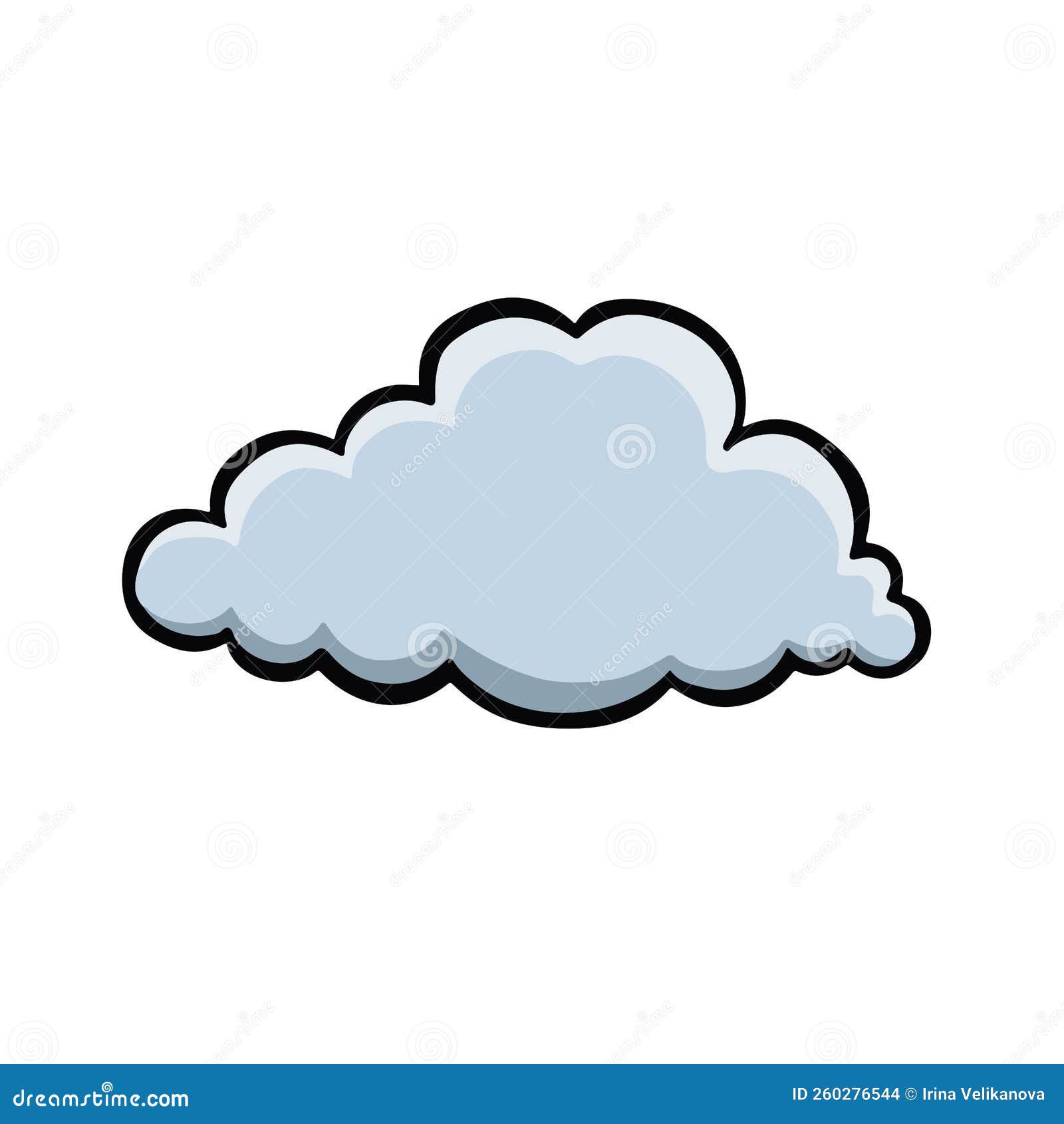 Cloud Color Isolated, Cloud Line, Vector Illustration Stock Vector ...