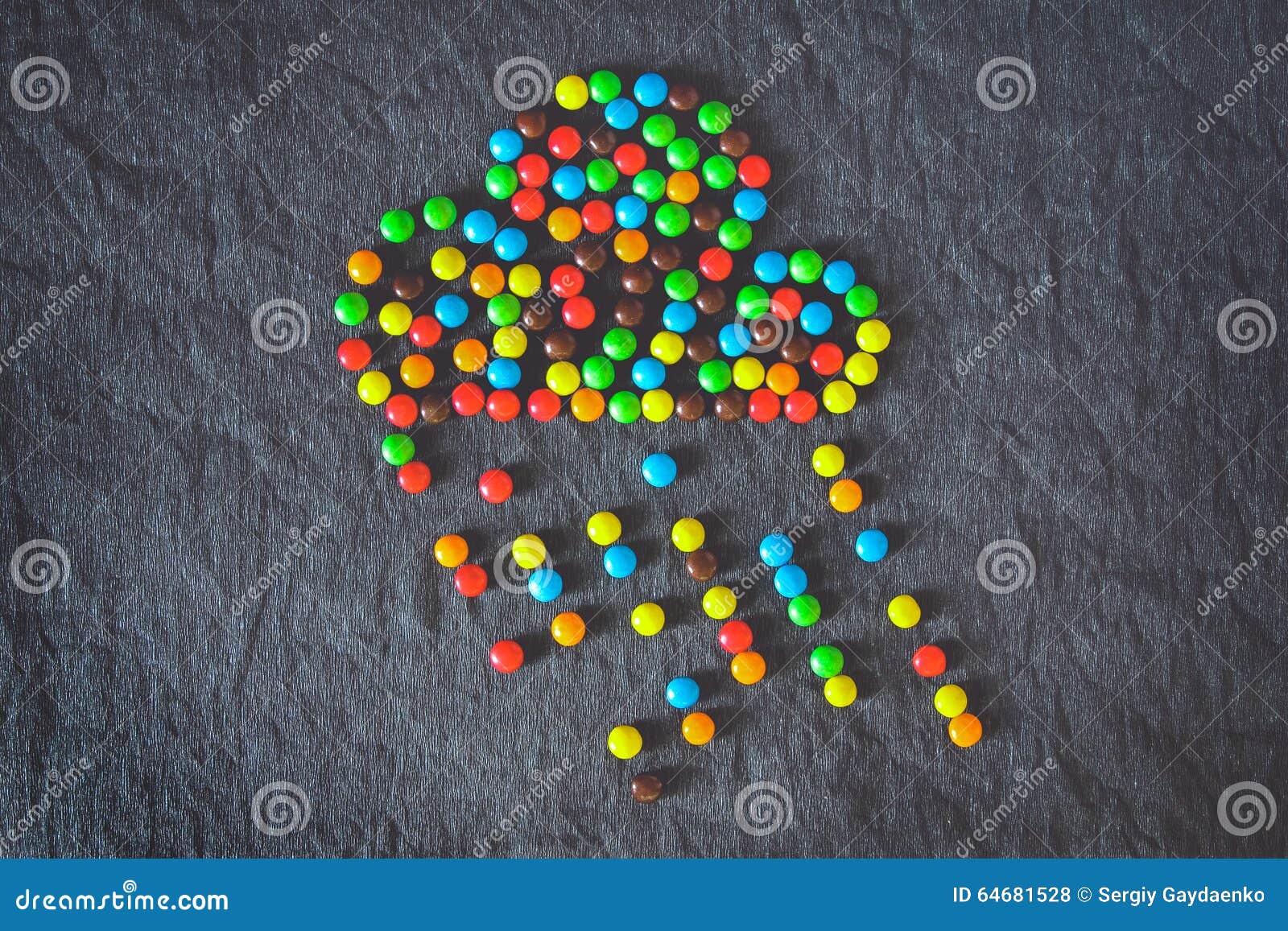 Cloud of colorful candy stock photo. Image of heaven - 64681528