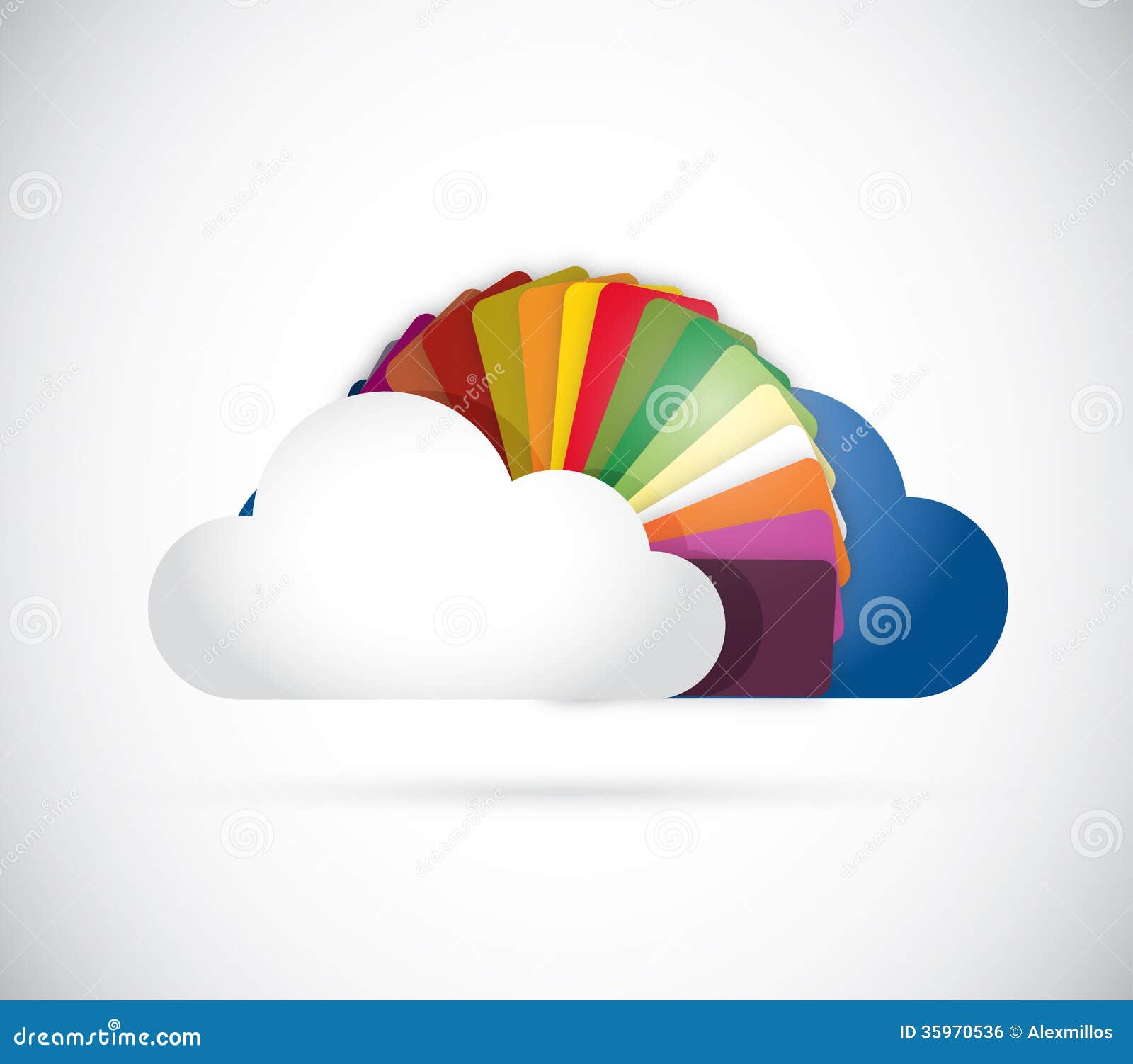 Cloud and Colors Illustration Design Stock Illustration - Illustration ...