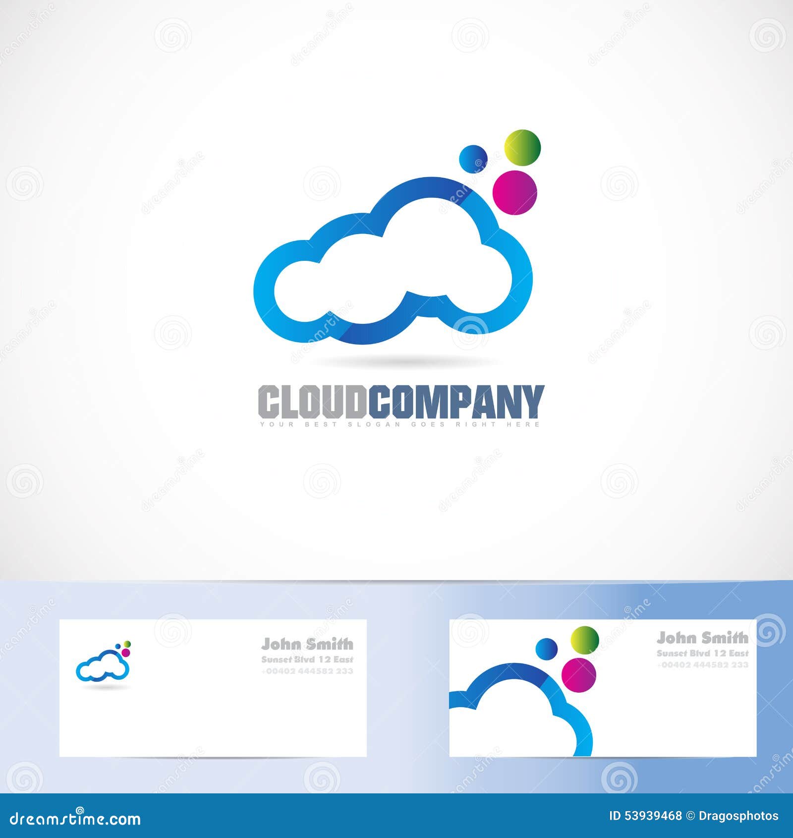 Cloud Colors Logo Design Stock Vector - Image: 53939468