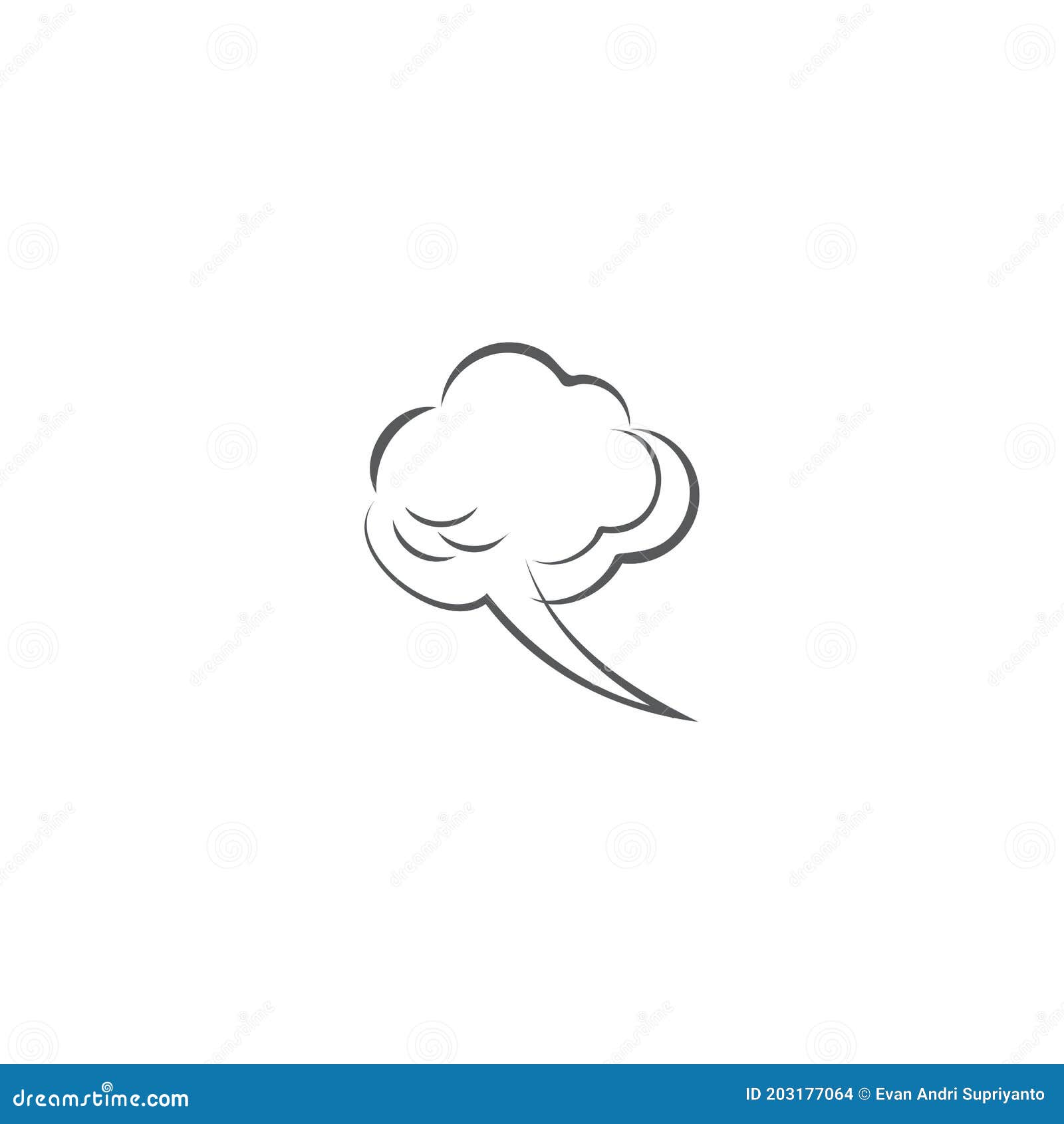 Cloud Comic Book Design Element Vector Illustration Stock Vector ...